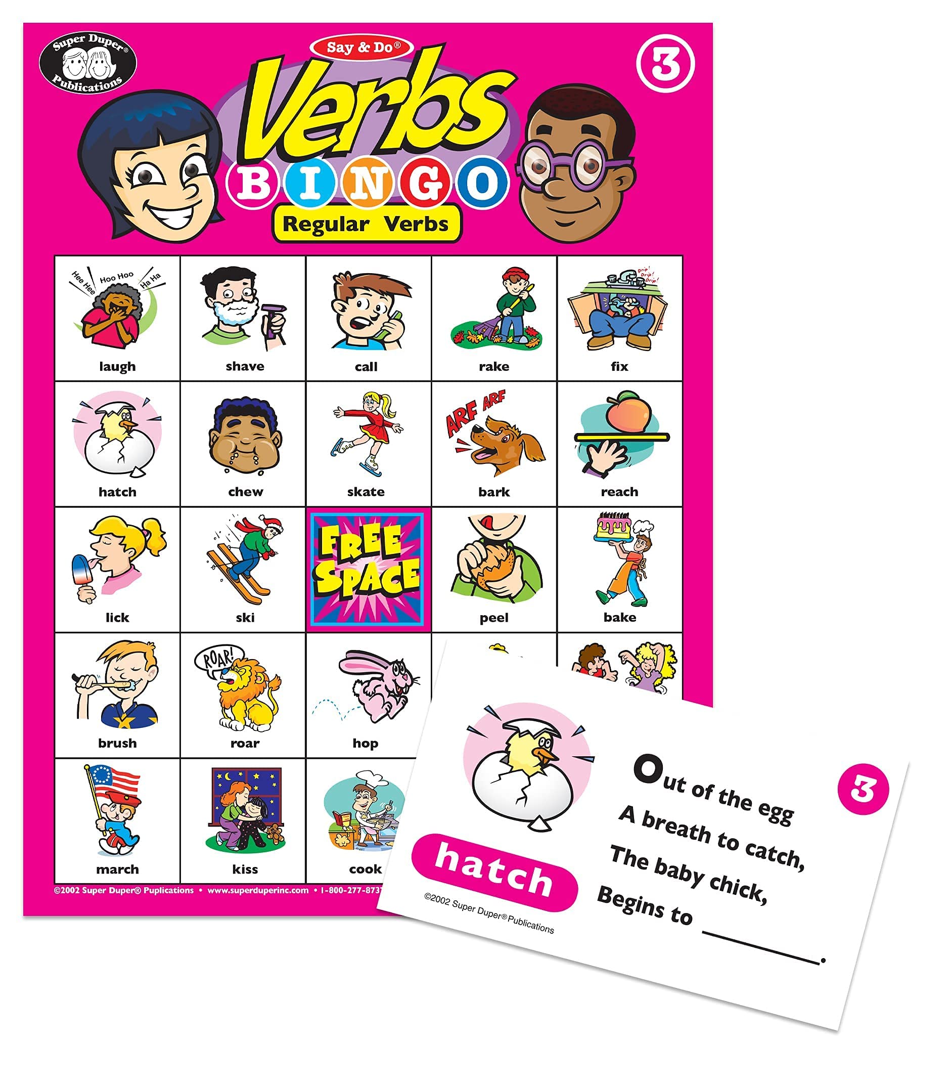 Buy Super Duper Publications | Say & Do Verbs Bingo Game | Action Words ...