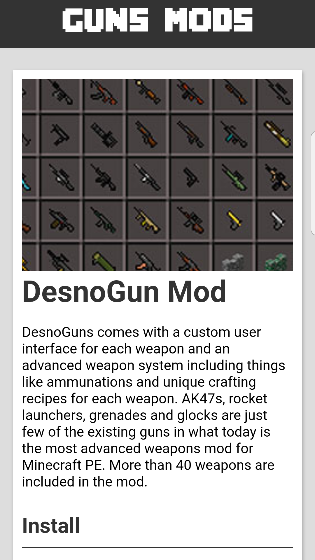 Guns MOD for PE - App on Amazon Appstore