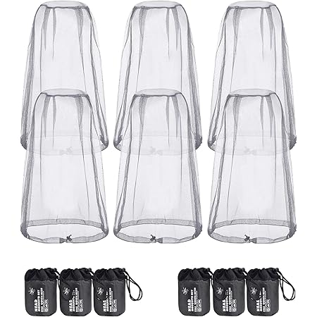 Amazon.com : 4 Pack Mosquito Head Net Face Mesh Net Head Protecting Net ...