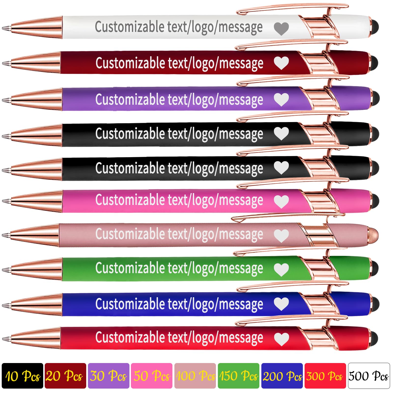 Amazon.com : Qingxily Personalized Pens Custom Pens Bulk Engraved Pens ...