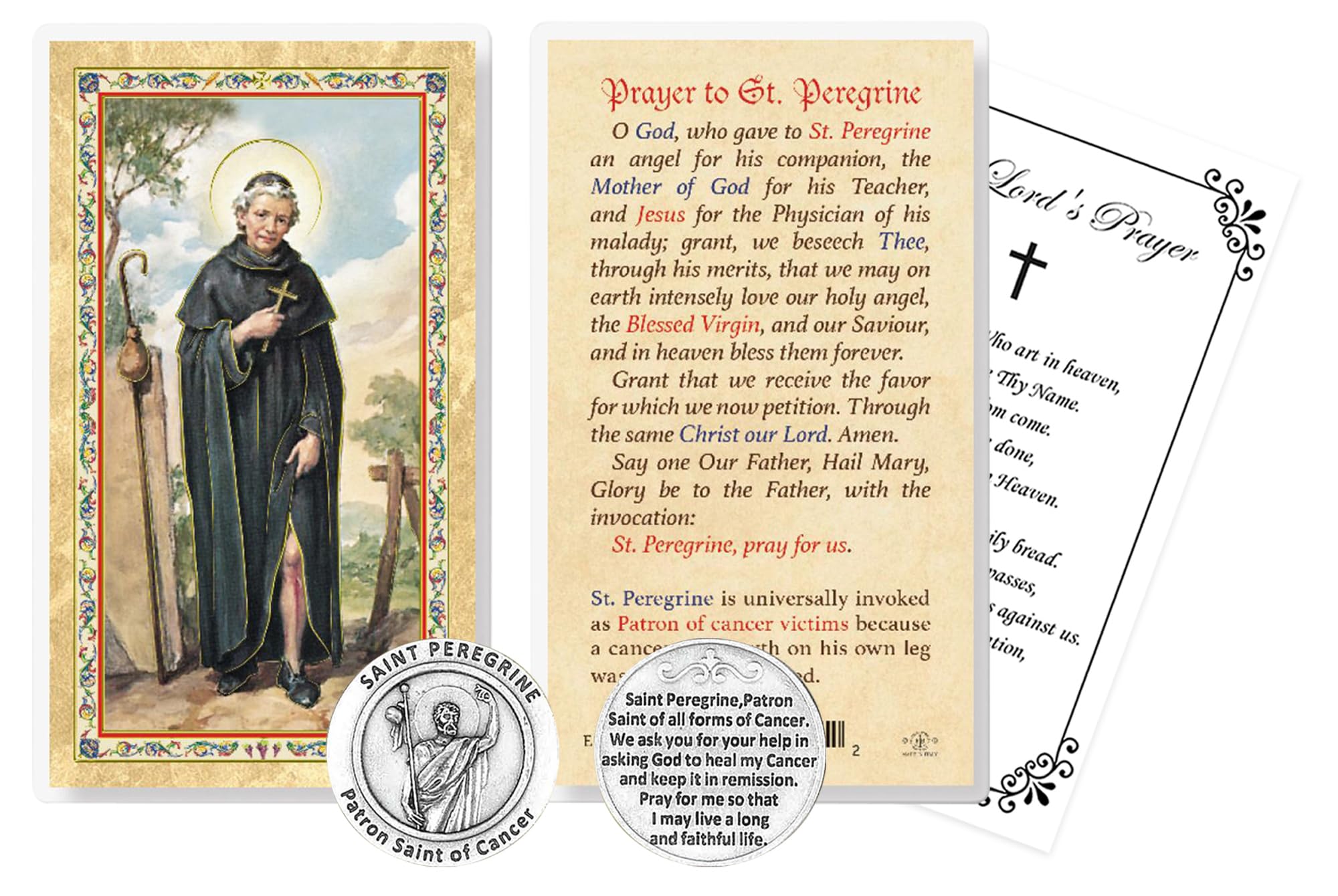 Snapklik.com : St Peregrine Prayer Card - Laminated Saint Peregrine ...