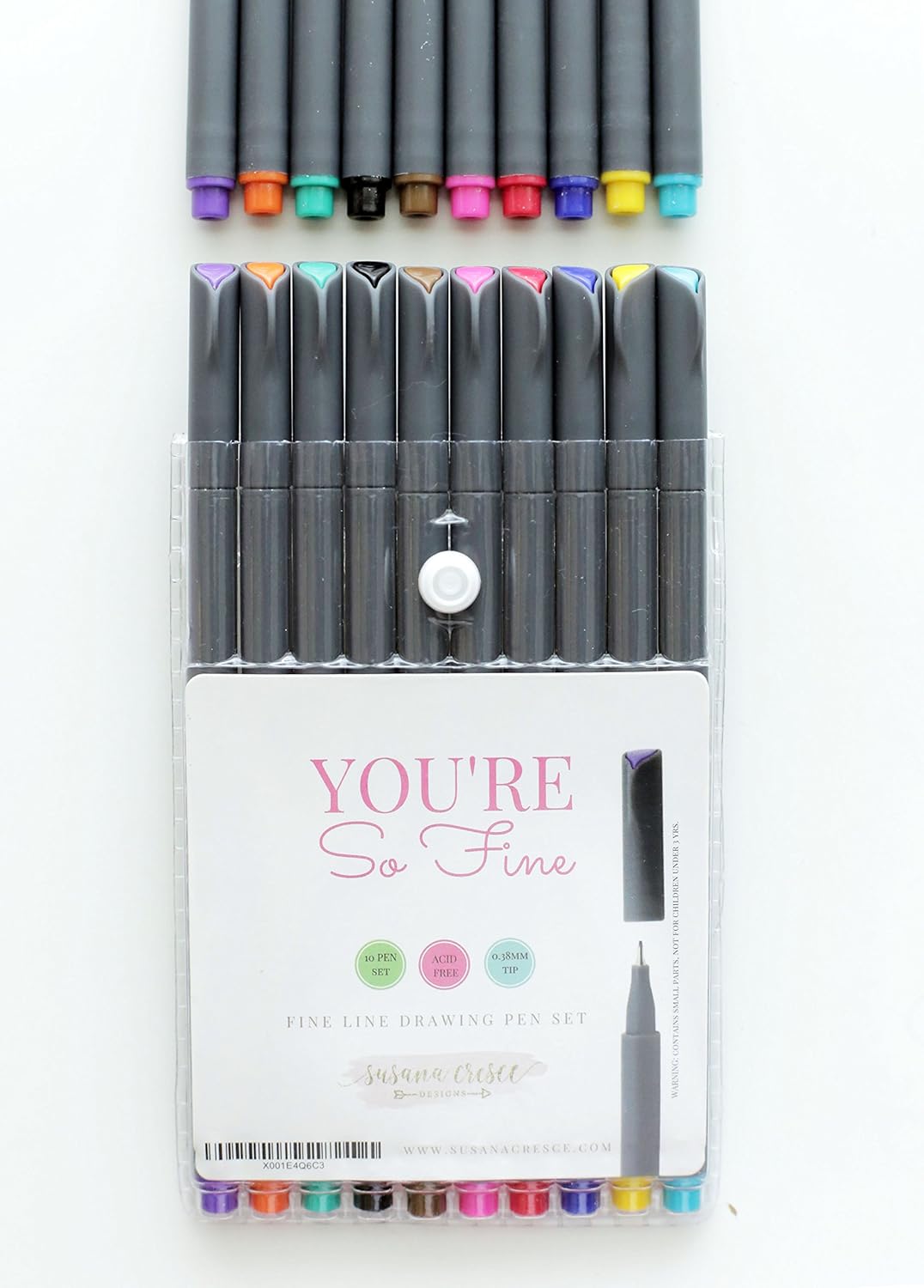 Amazon.com : Fineliner Color Pen Set Marker, 0.38mm Colored Fine Line ...