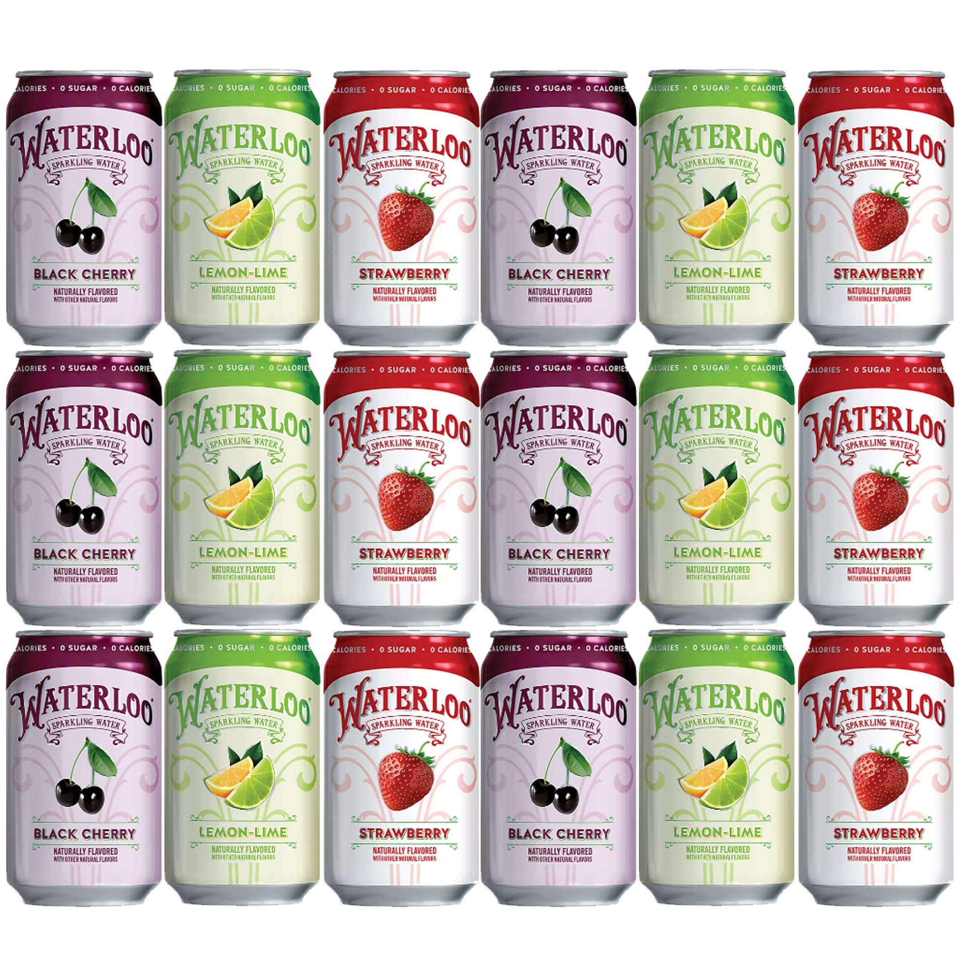 Amazon.com: Grocerama Waterloo Sparkling Water Variety Pack - Black ...