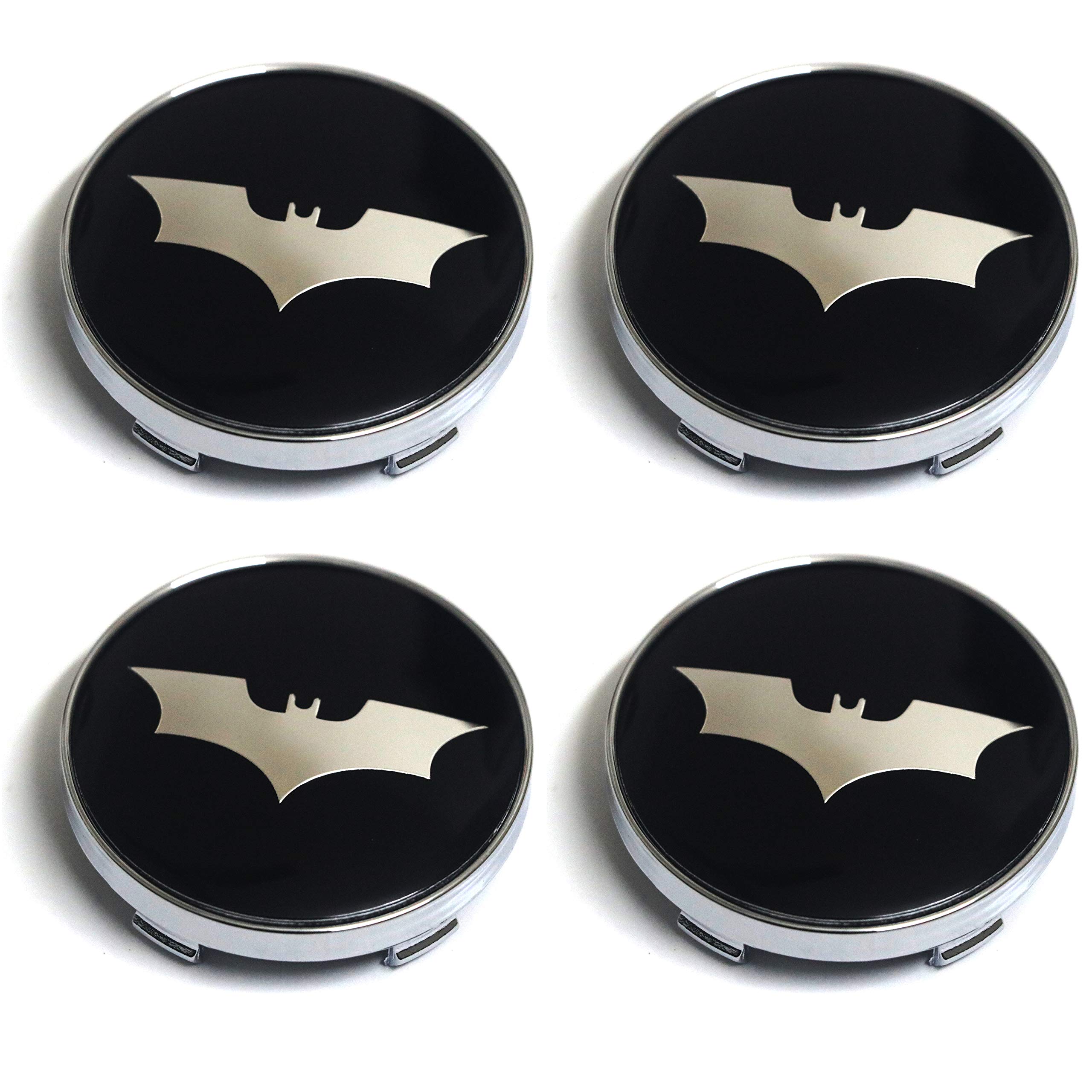 Buy 4X 60MM Chrome ABS Unniversal Wheel Center Hub Cap Covers Silver ...