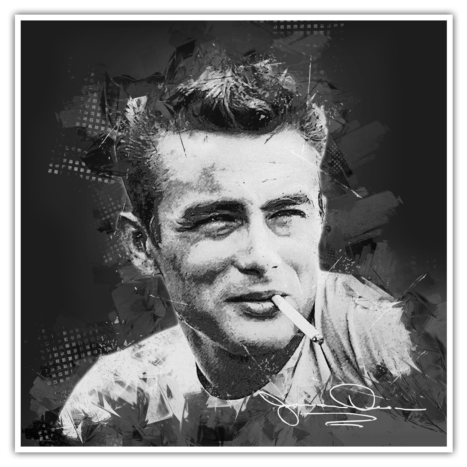James Dean Art Poster James Dean In Color: A Digitally Remastered And