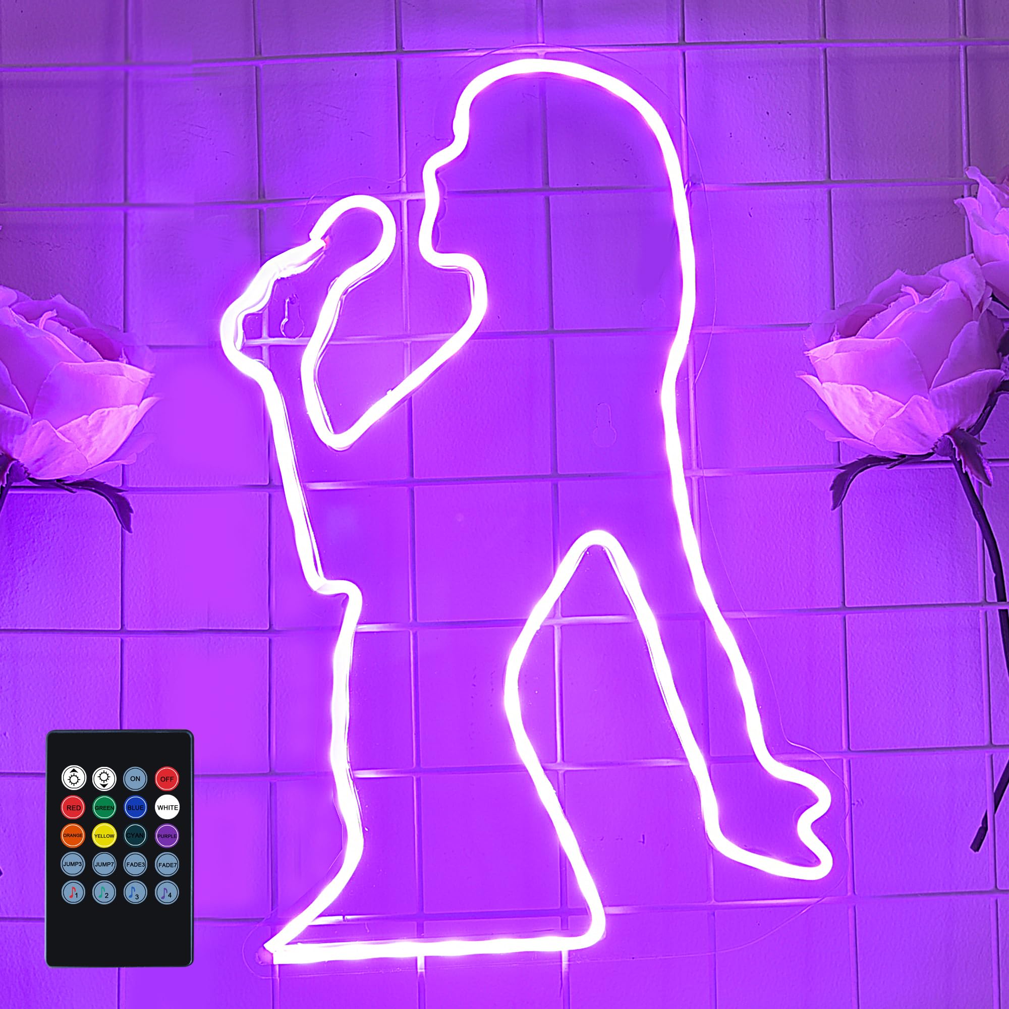 Lady Singer Figure Neon Sign for Fans LED Neon Light for Girls Bedroom ...