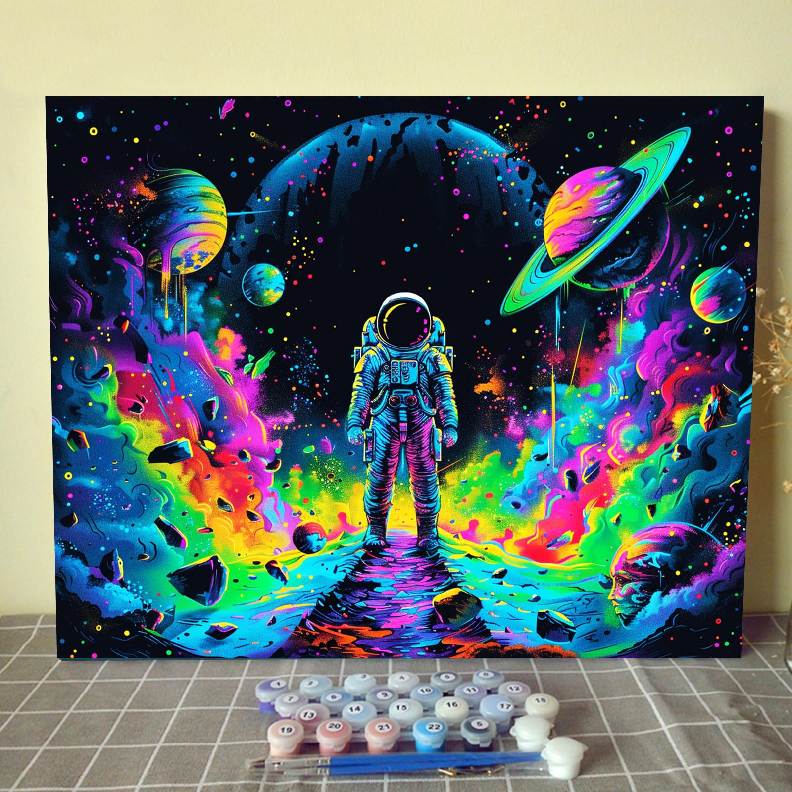 Amazon.com: Galaxy Nebula Paint by Number for Beginner DIY Astronaut ...