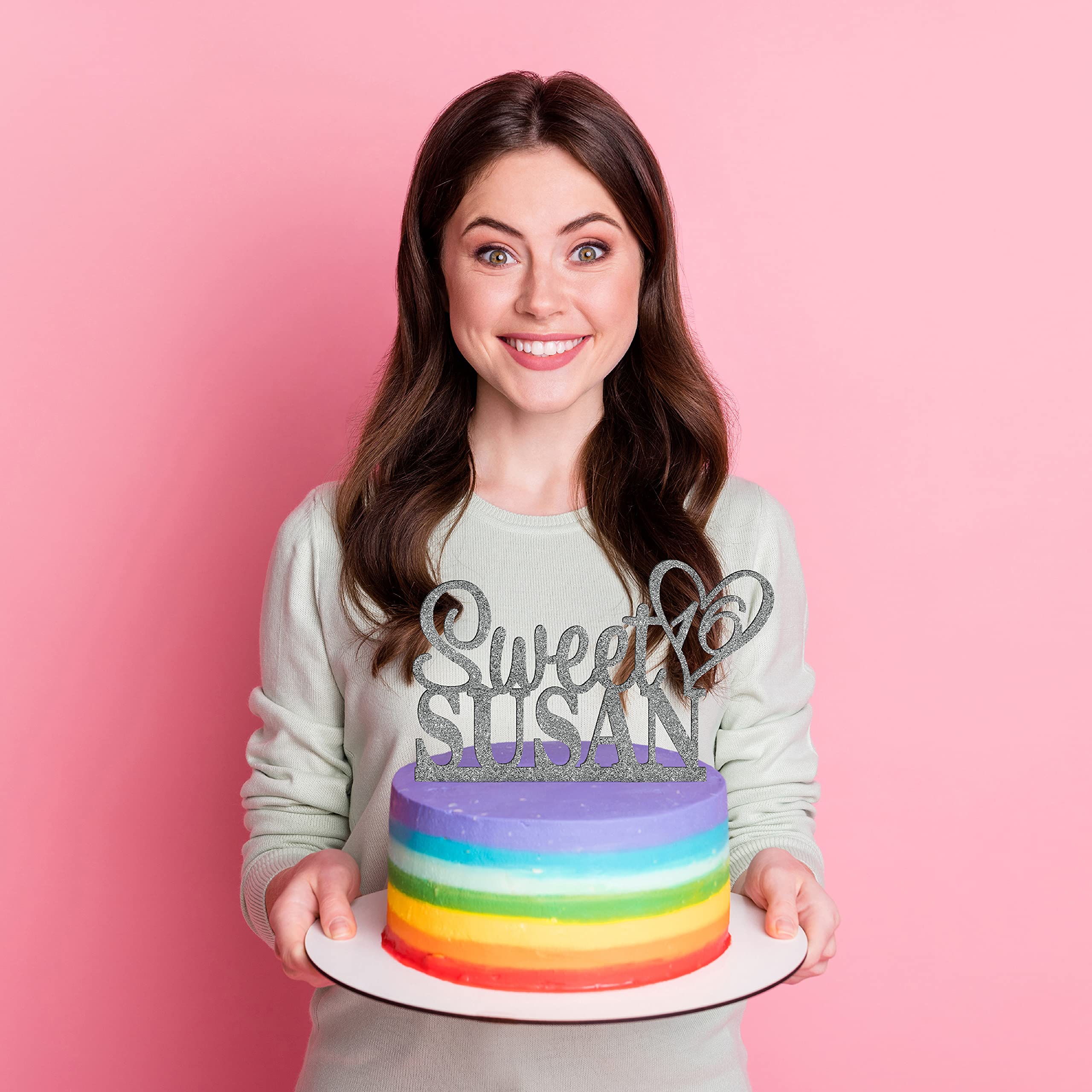 Snapklik.com : Personalized Sweet Sixteen Cake Topper 16th Birthday ...
