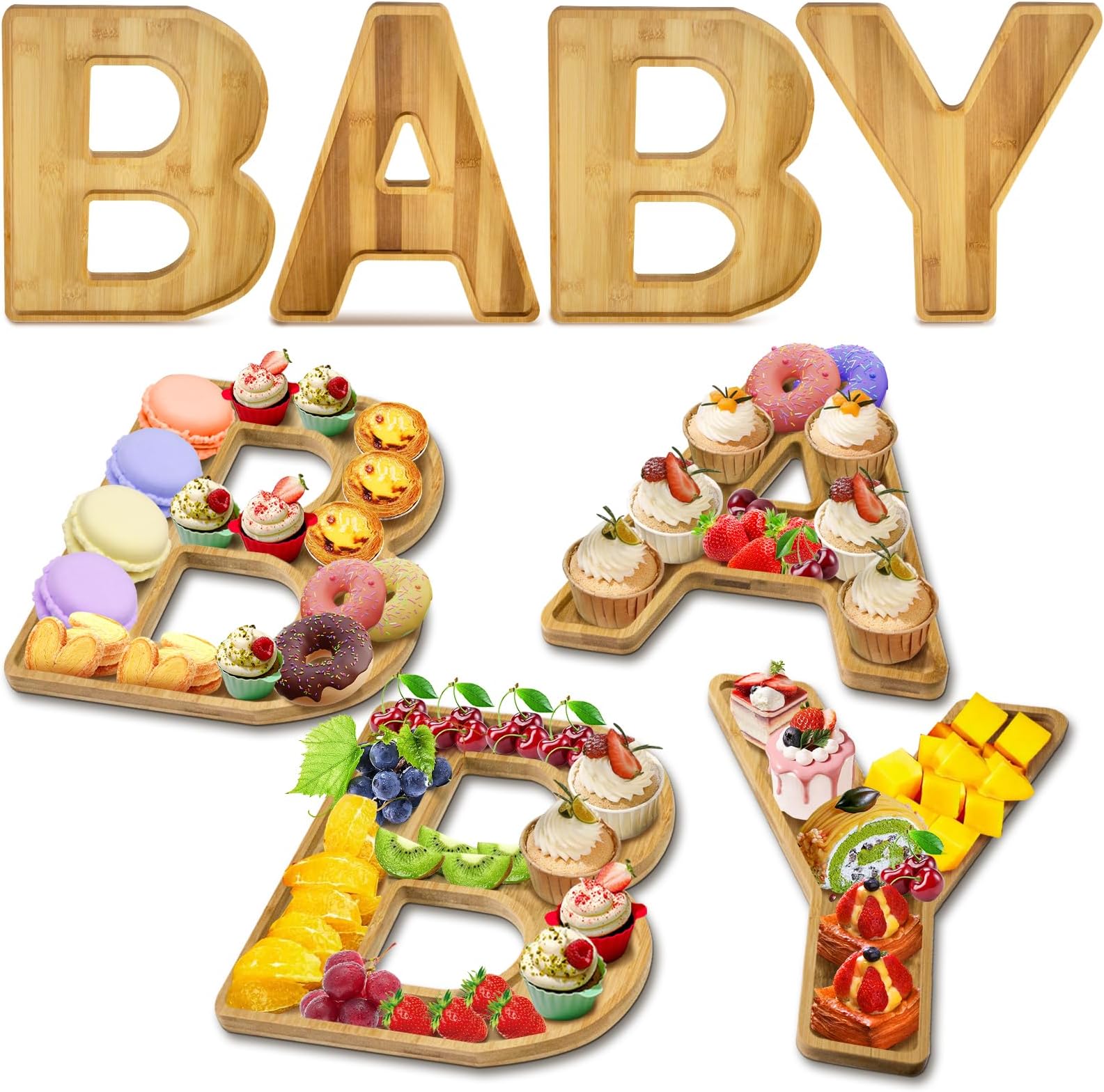 Amazon.com: REANRO Charcuterie Baby Letter Boxes, Baby Boxes With ...