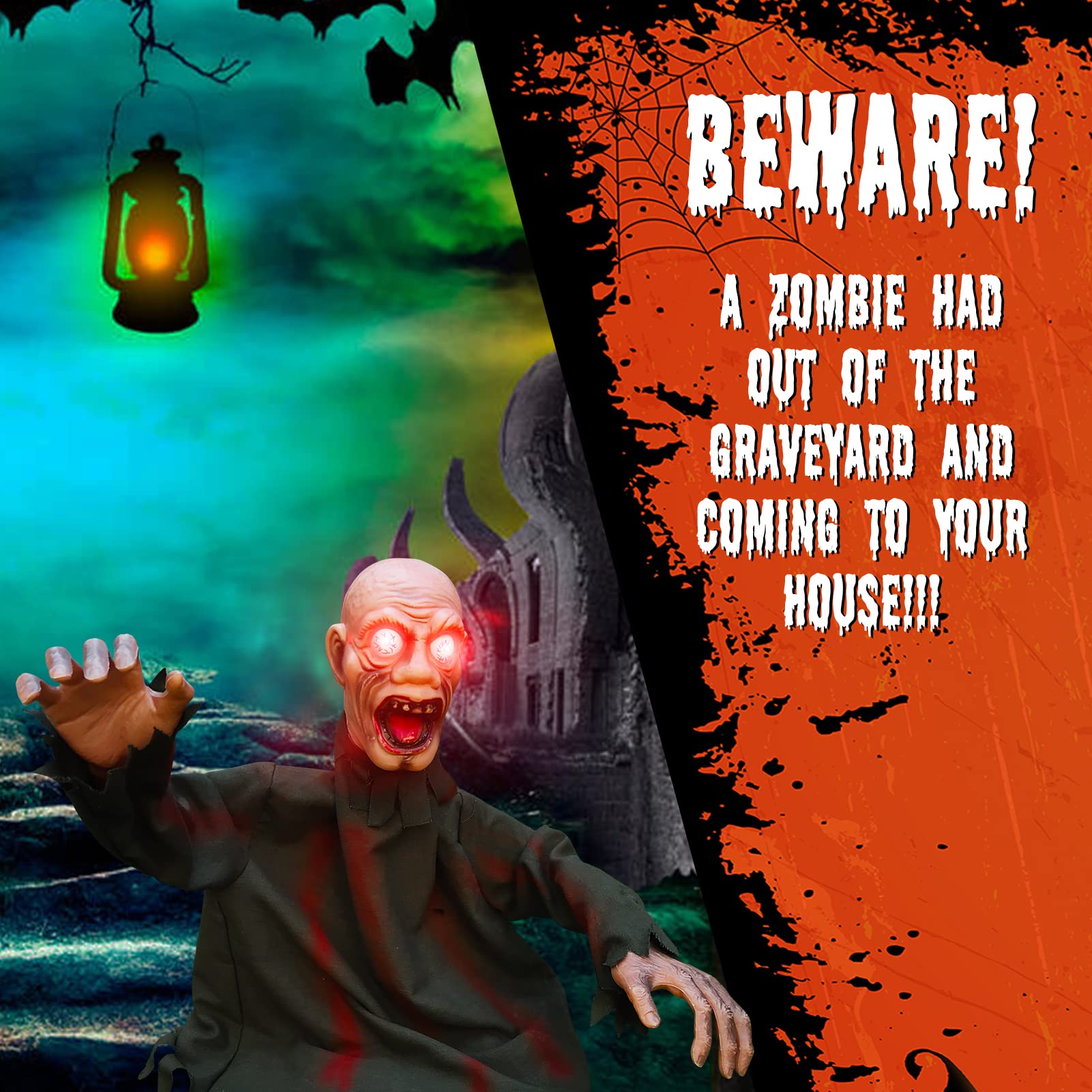 Animated Halloween Decorations Outdoor Scary Groundbreaker Zombie Props ...