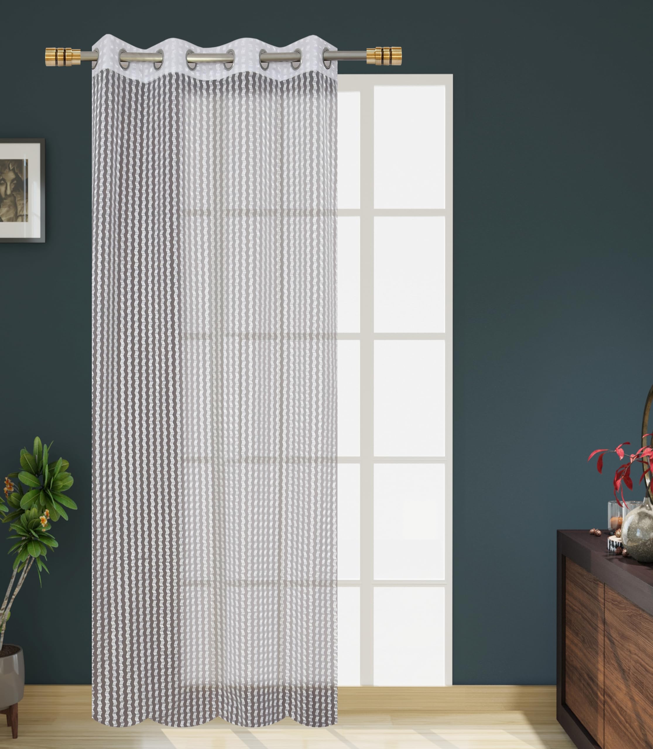 FRESH FROM LOOM Sheer Curtains 6 Feet Long for Door | Light Filtering ...