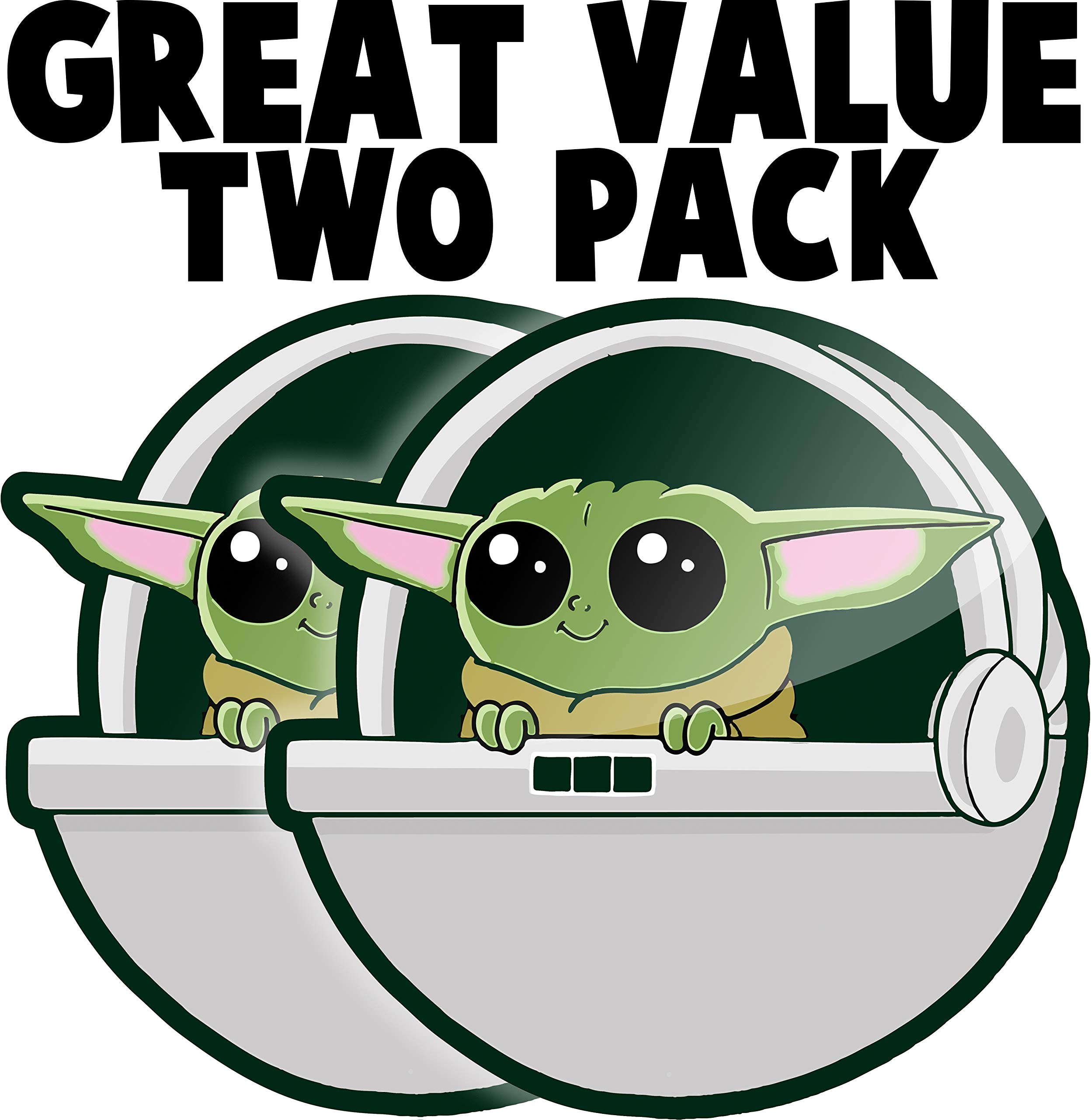 Buy Baby Yoda Car Decals (2 Pack) Super Cute Mandalorian Stickers for ...