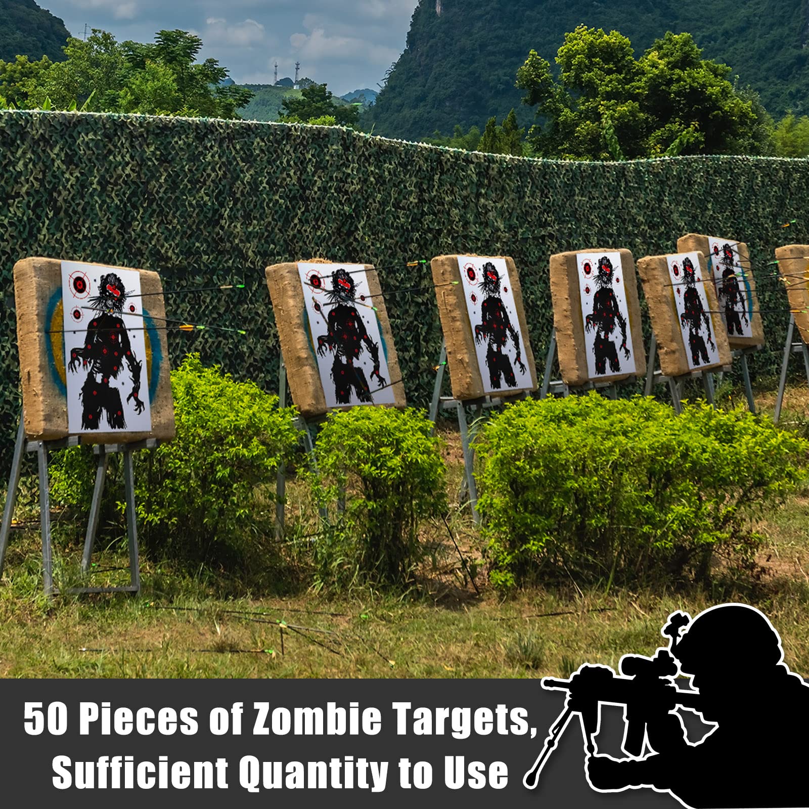 Snapklik.com : 50 Pcs Zombie Shooting Targets For The Range 12 X 18 ...