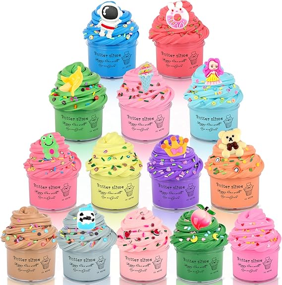 Amazon.com: Butter Slime Set for Party Favors, 14 Pack Butter Slime Kit ...