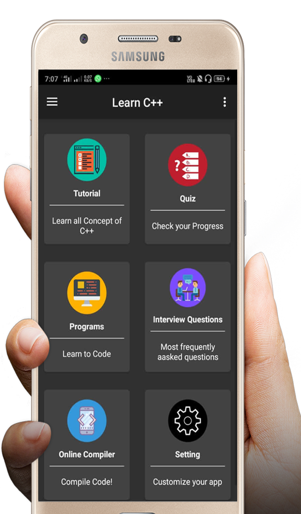 Learn CPP Programming language, Programming Quiz, Interview Questions, Online Compiler - App on ...