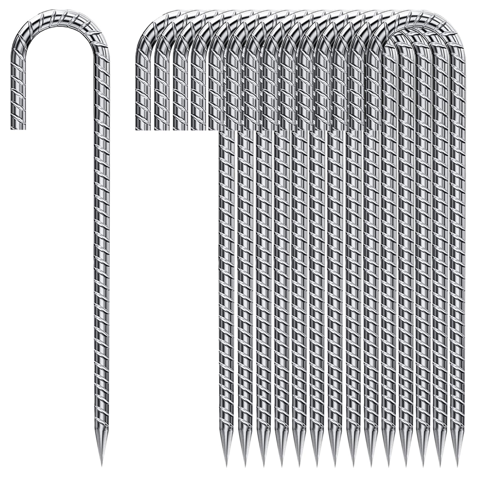 Snapklik.com : Ground Rebar Stakes 12 Inch Galvanized,J Hook Rebar ...