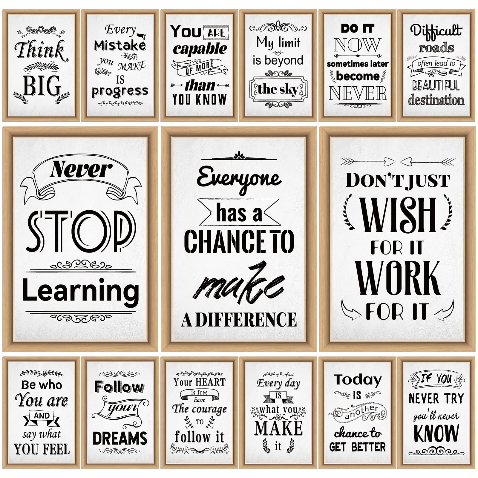 Buy 24 Motivational s for Classroom School Decorations, Growth Mindset ...