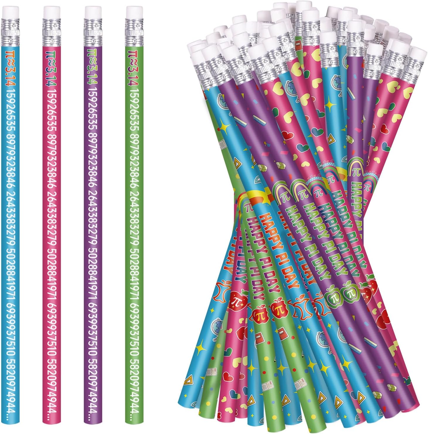 Amazon.com : emzrivo Happy Pi Day Pencils Bulk Pi Pencils for Students ...