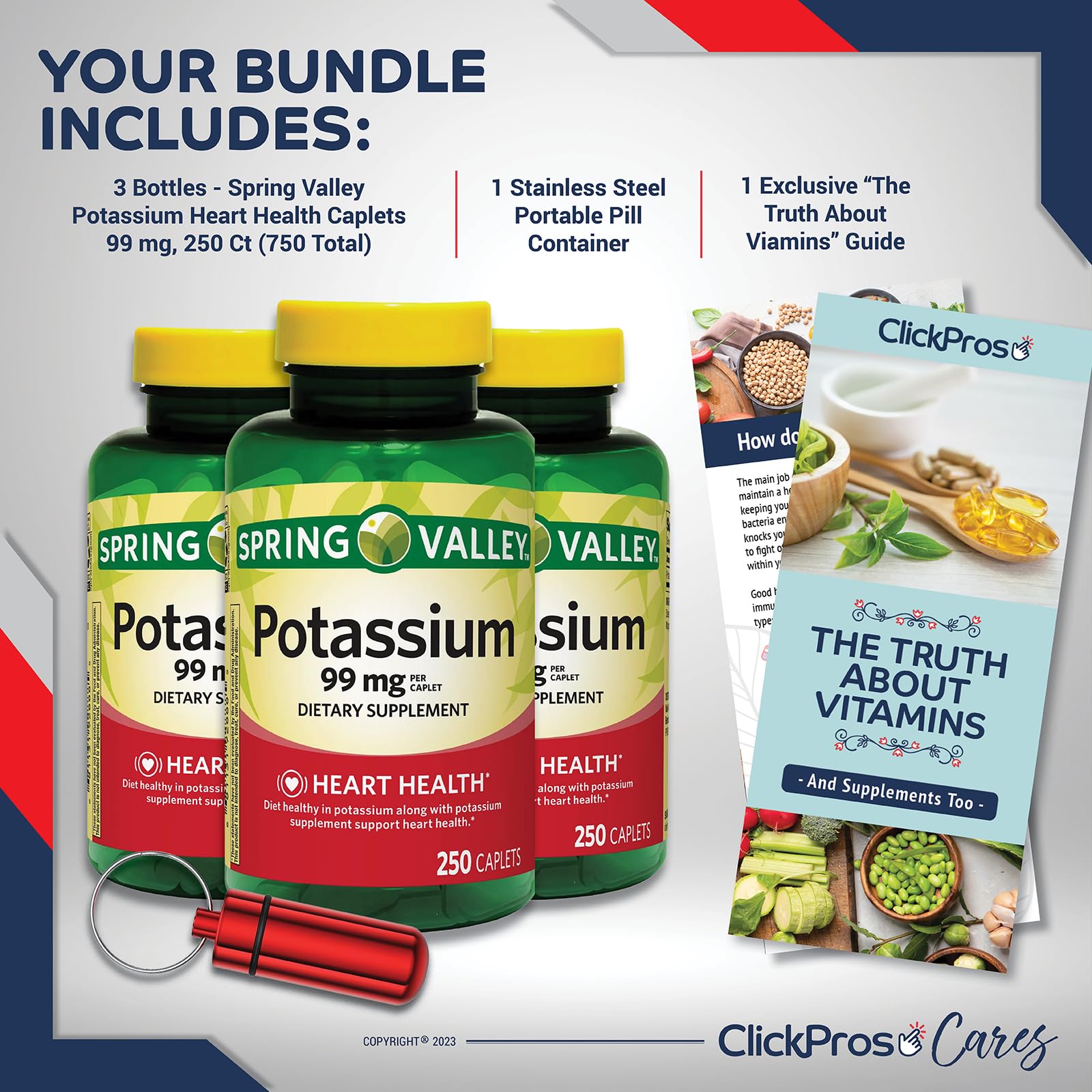Snapklik.com : Spring Valley Potassium Heart Health Dietary Supplement ...