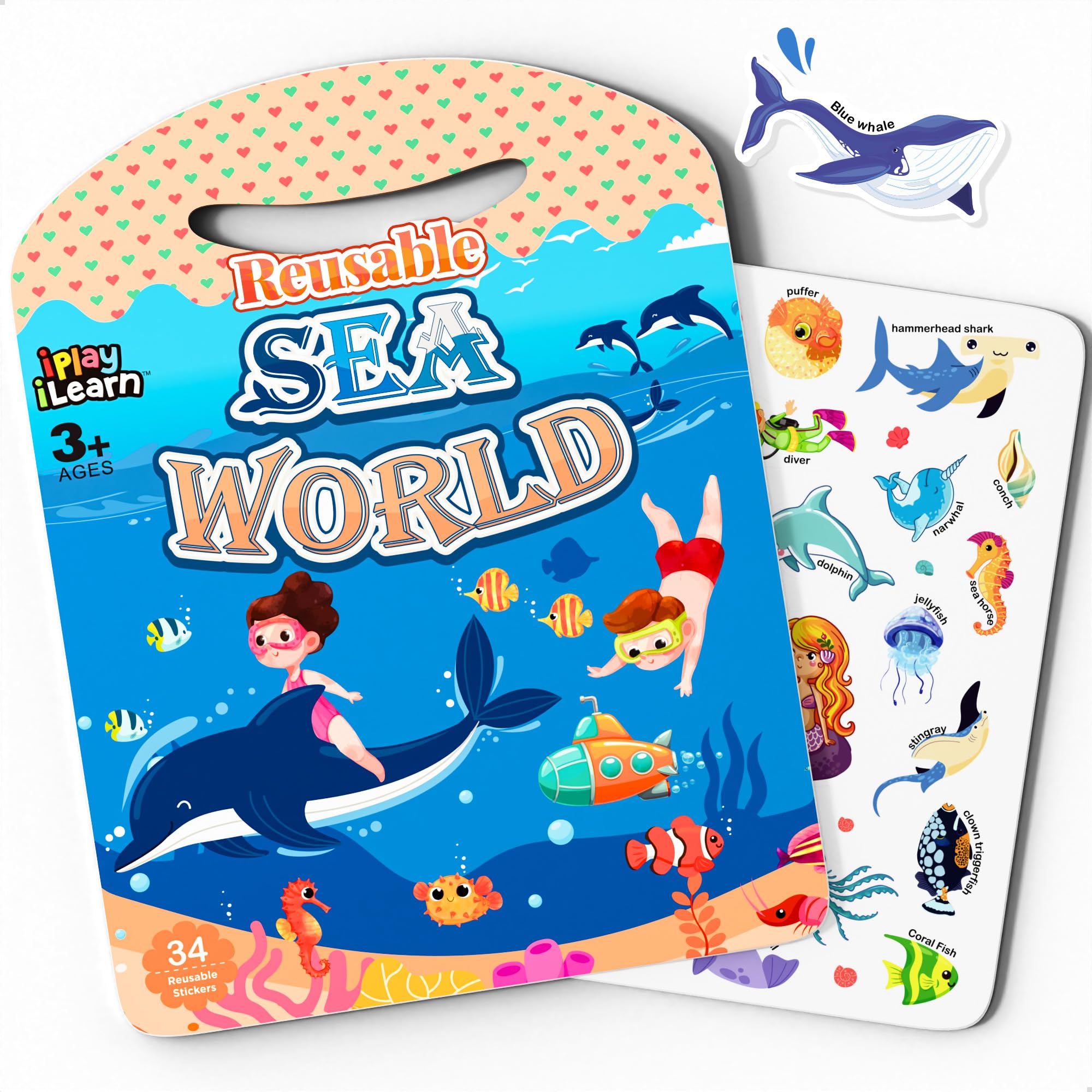 Amazon.com: iPlay, iLearn Kids Ocean Animal Sticker Book, Toddler ...