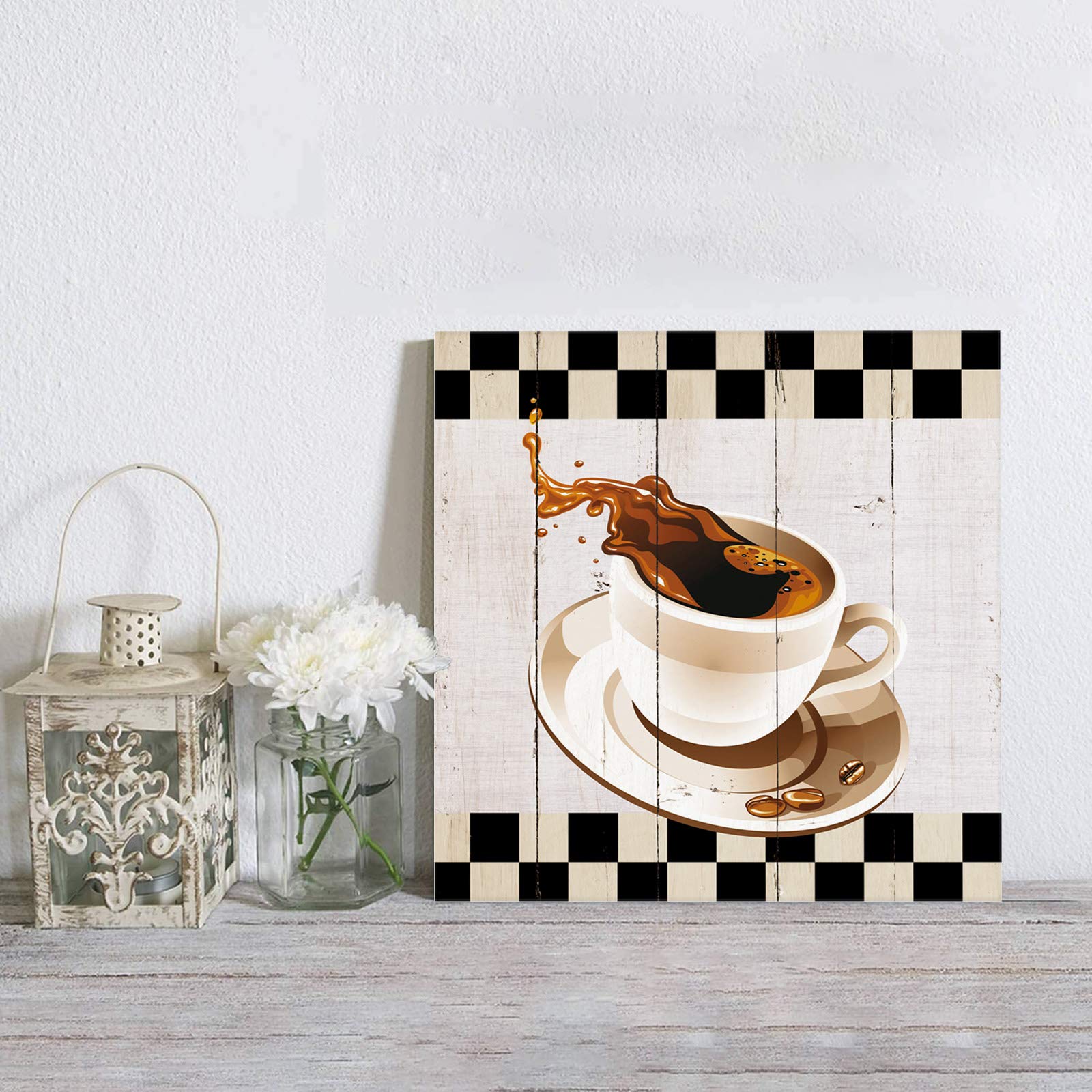 Coffee Painting On Canvas Board