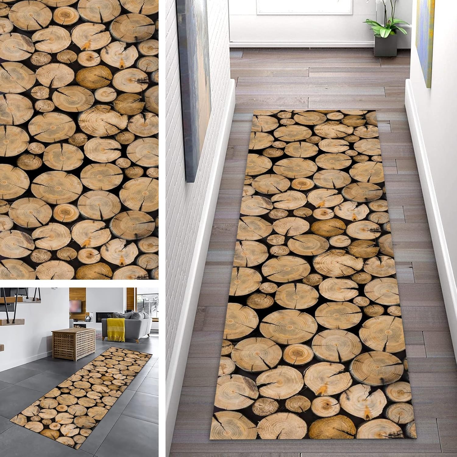 Amazon.de: ZUZEKU Rugs Modern Läufer Flur Teppich Wood Muster ...