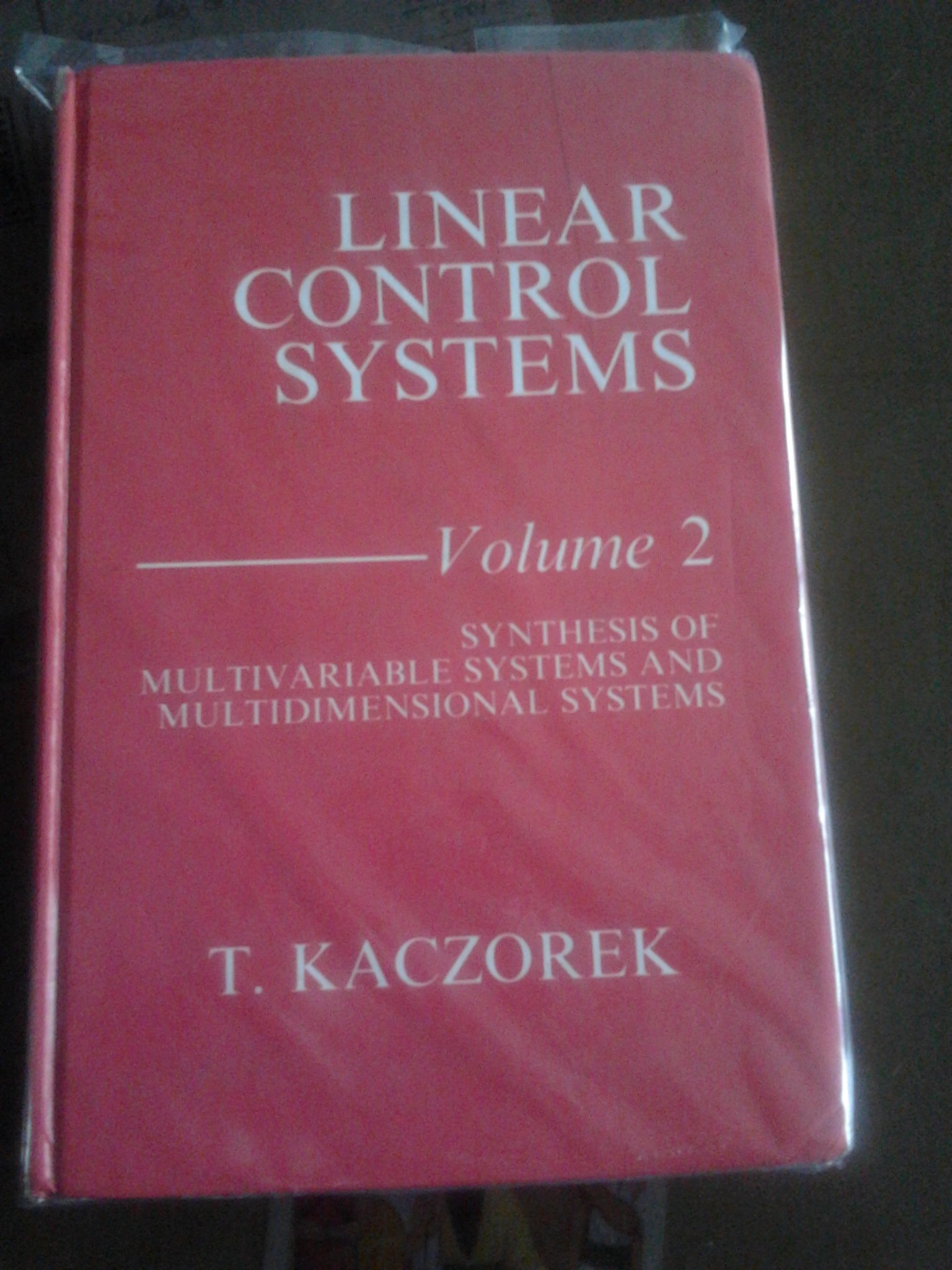 Linear Control Systems V 2 – Synthesis of Multivariable Systems ...