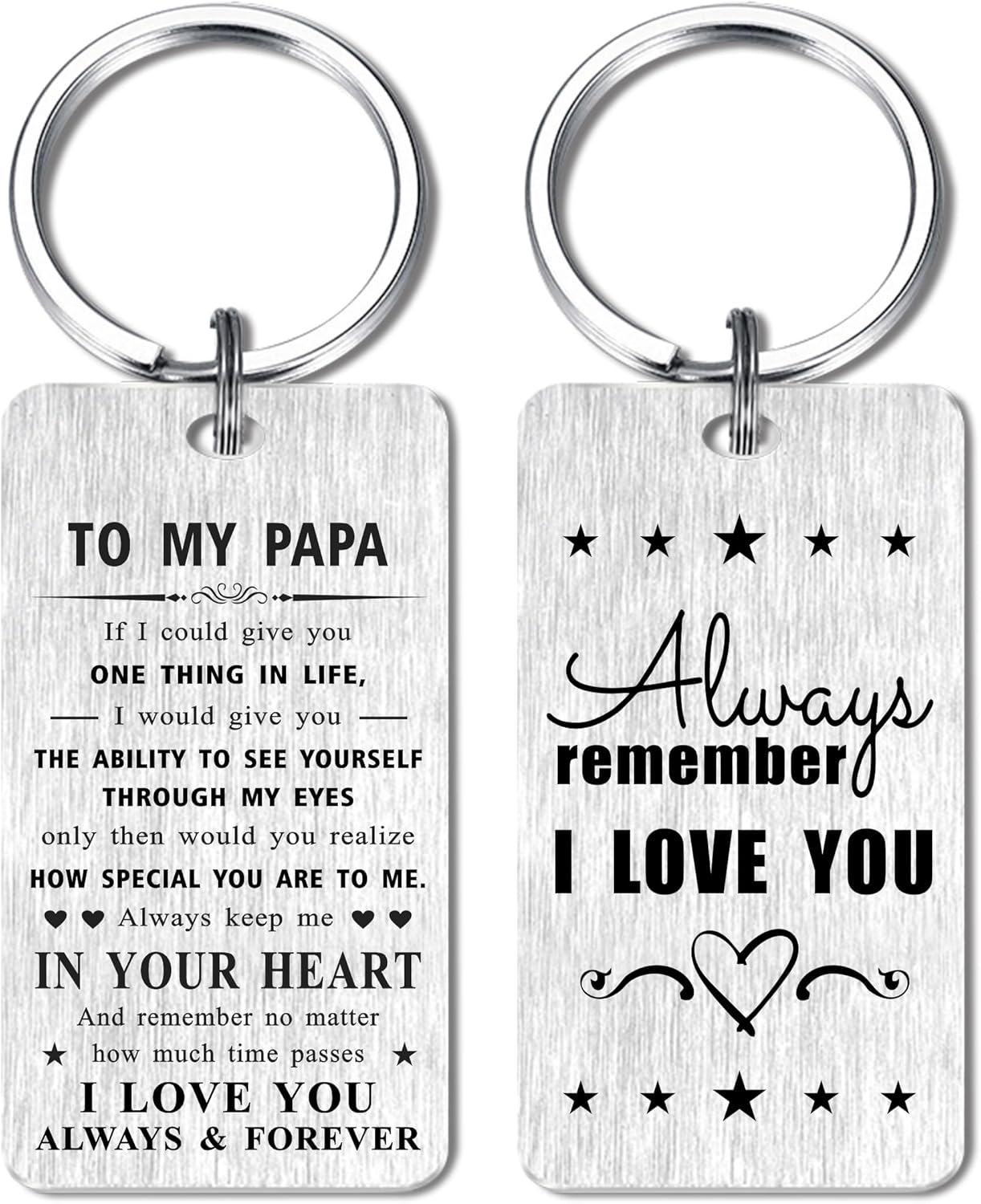 Amazon.com: Gezxin Papa Keychain - I Love Papa Gifts for Grandchildren ...