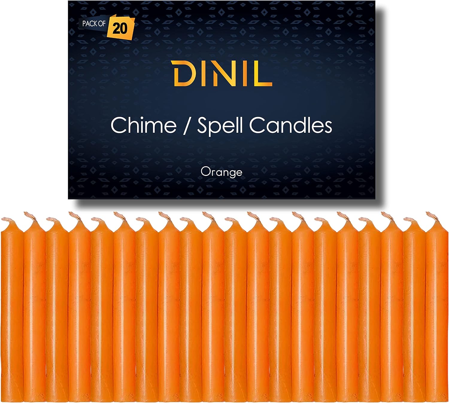 Amazon.com: Dinil – Set of 20 Orange Spell & Chime Candles – Premium ...