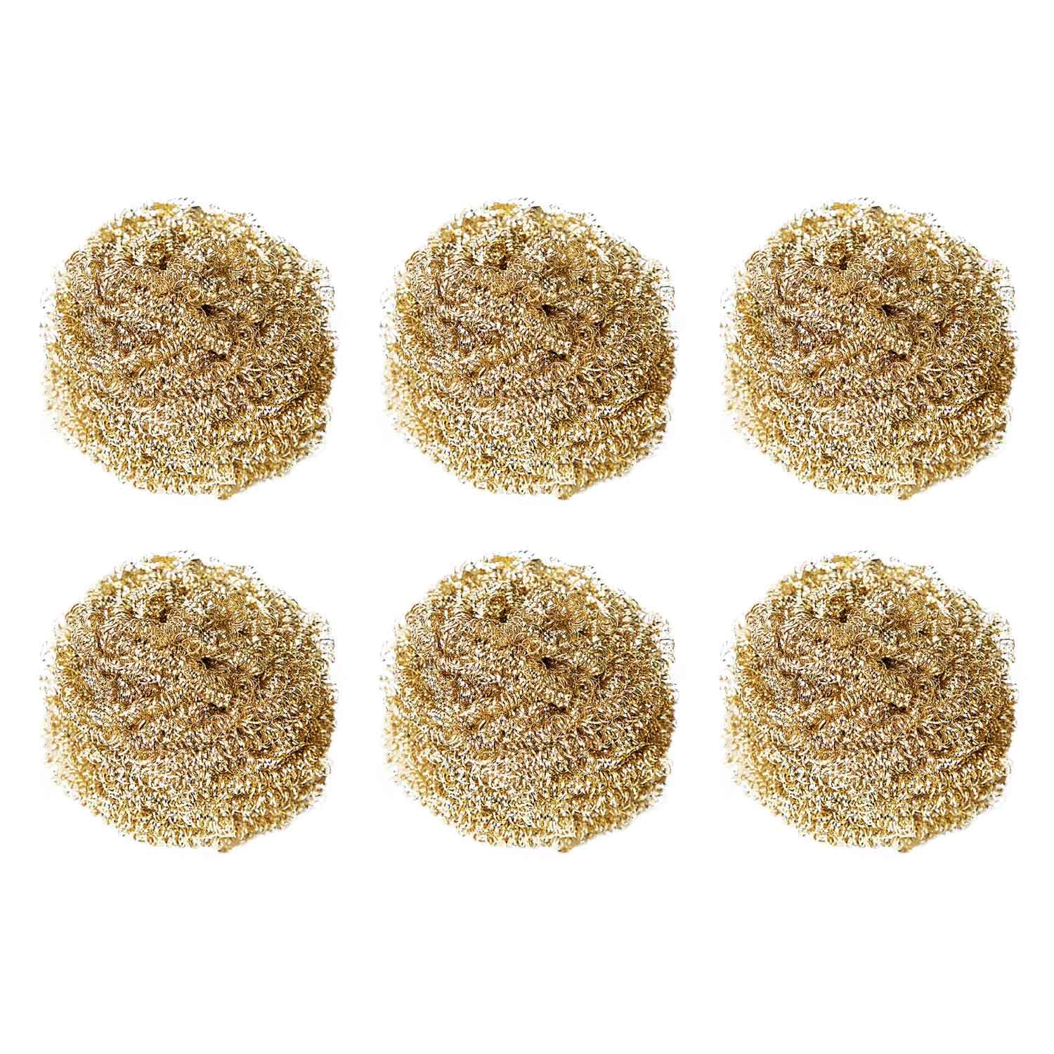 Amazon.com: JSBWSFA 6 Pcs Brass Kitchen Cleaner Scrubbing Scour Copper ...