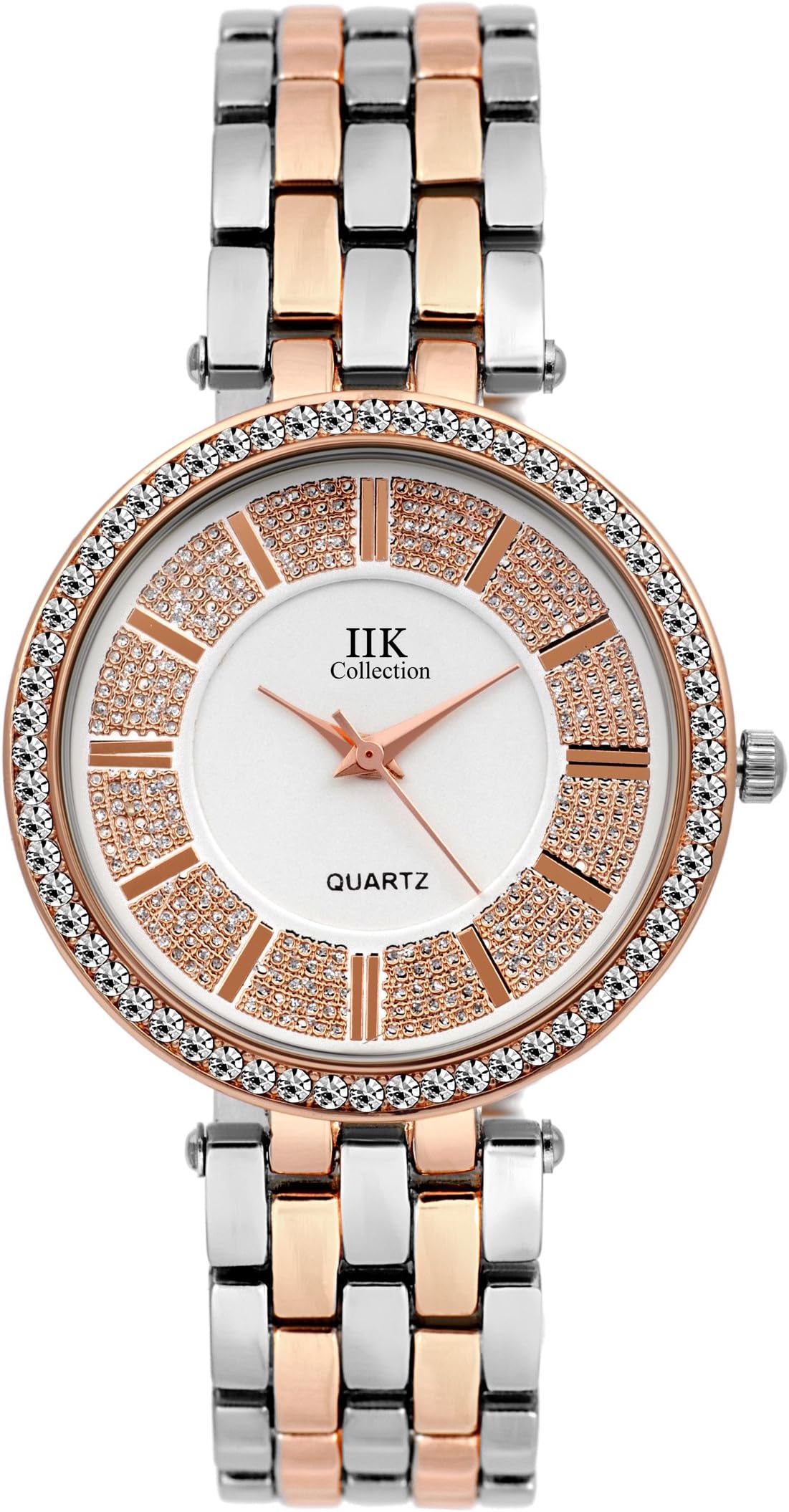 IIK COLLECTION Watches for Women Round Diamond Studded Dial Girls ...