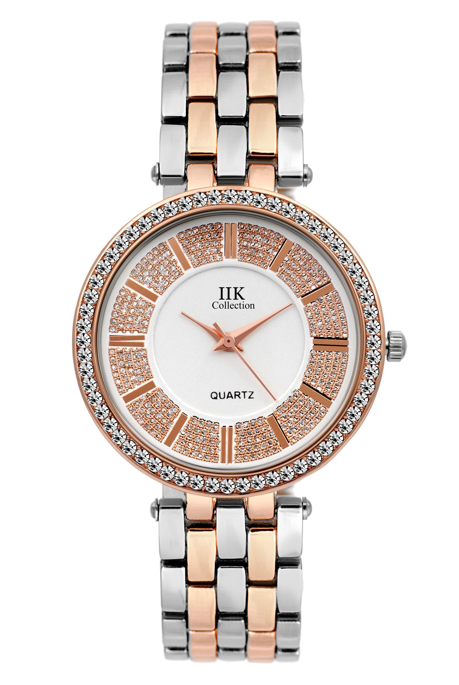 IIK COLLECTION Watches for Women Round Diamond Studded Dial Girls ...
