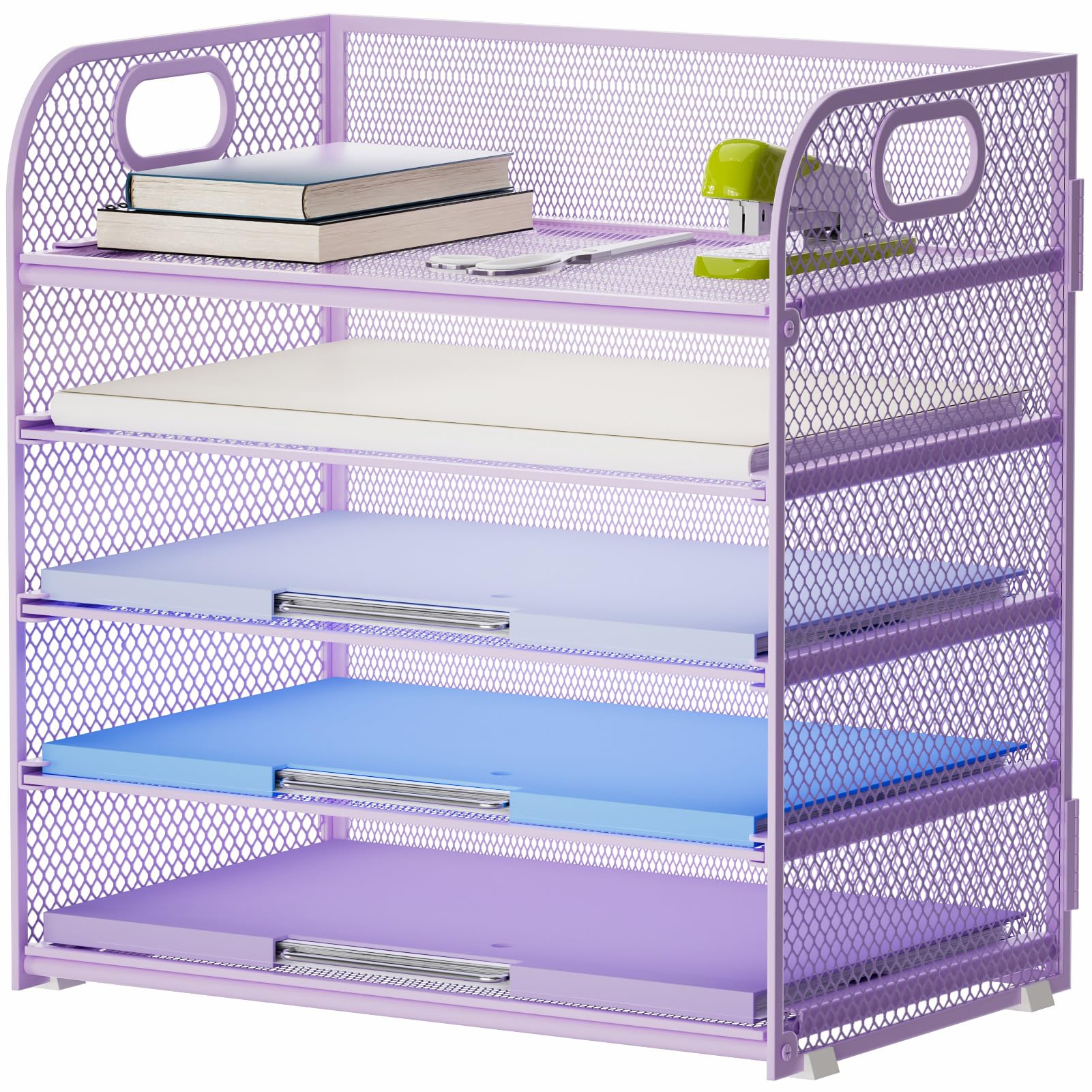 Snapklik.com : Marbrasse Paper Organizer Letter Tray, 5 Tier Mesh File ...