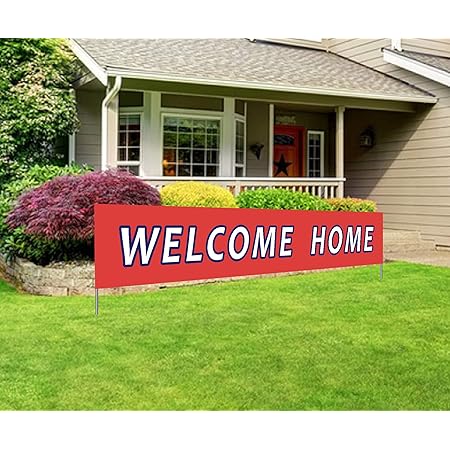Amazon.com: Large Welcome Home Banner | Back Home Welcome Sign | Extra ...