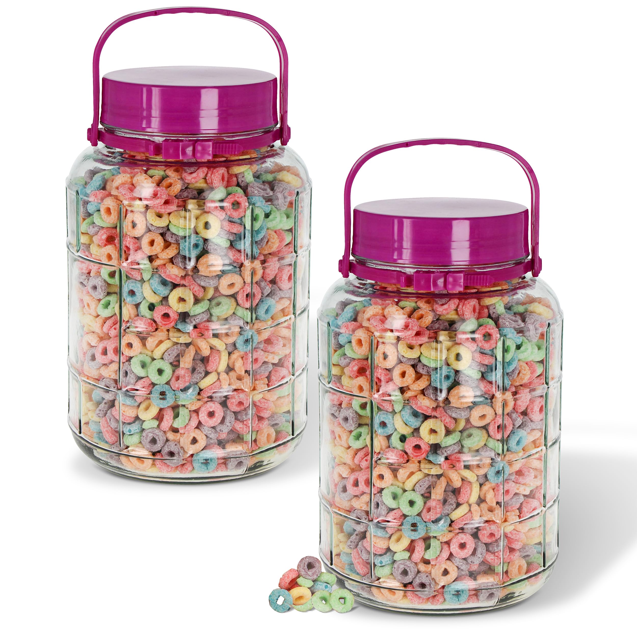 Amazon.com: 7Penn 1 Gallon Glass Jar with Lid 2 Pack - Wide Mouth Giant ...