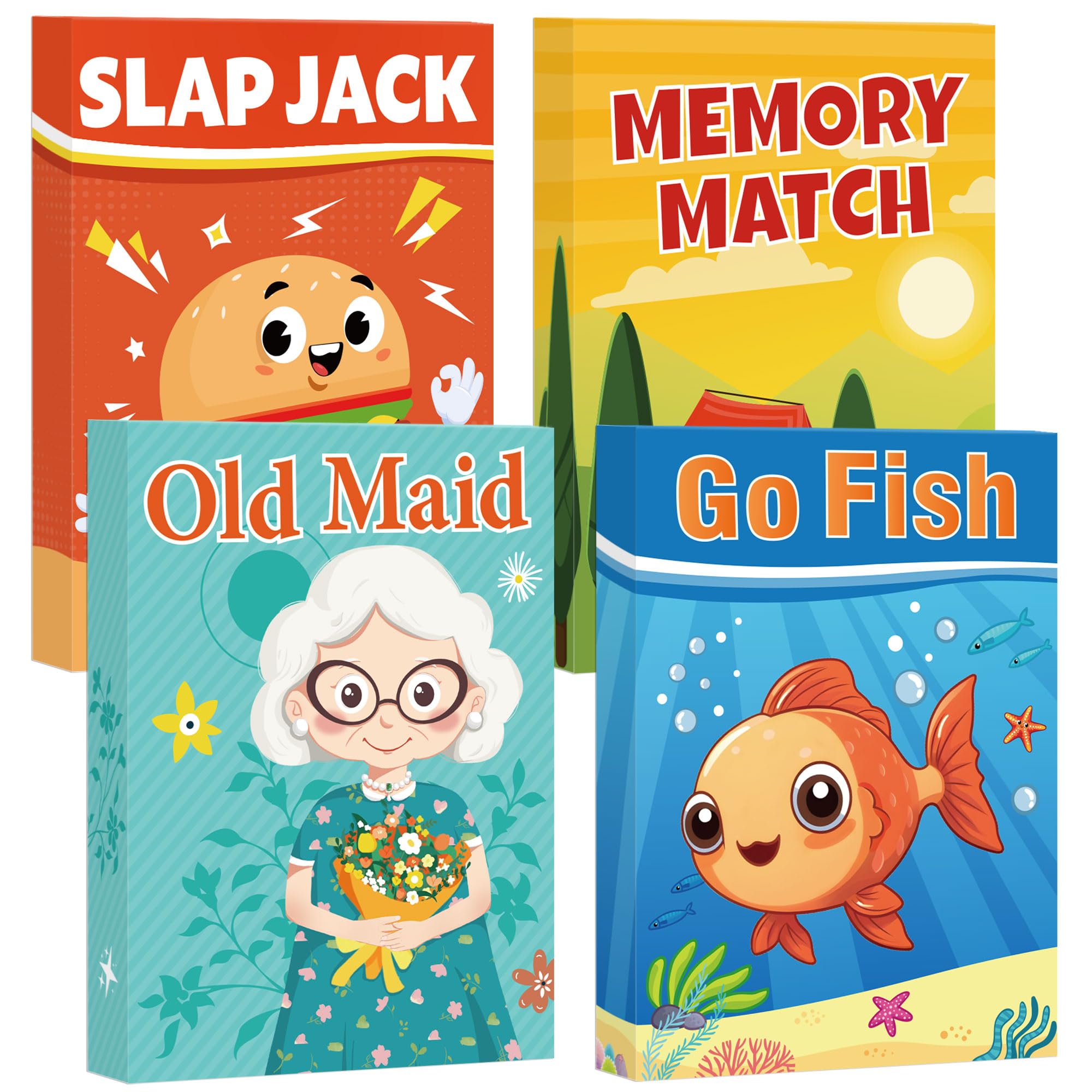 Amazon.com: Etyishe Card Games for Kids Toddlers,Go Fish,Old Maid,Slap ...