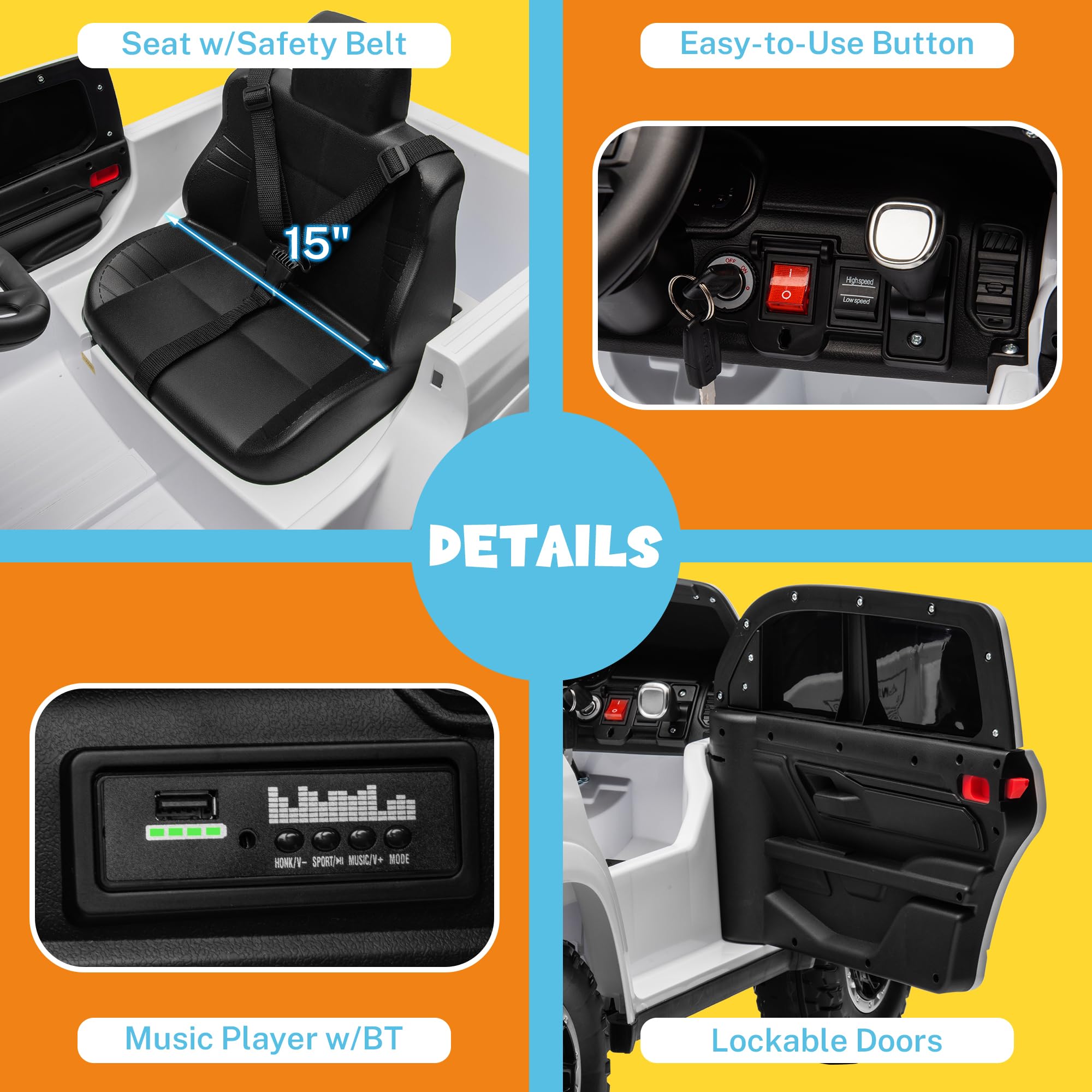 Snapklik.com : ENYOPRO 12V Ram 1500 Electric Ride On Truck For Kids ...
