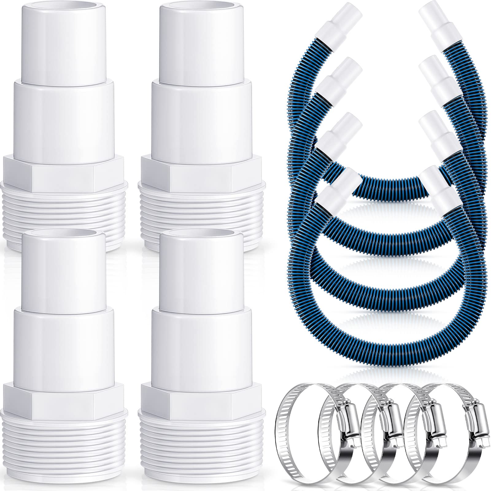 Swimming Pool Filter Hose Replacement Kit, Universal 1.25/1.5 Inch ...