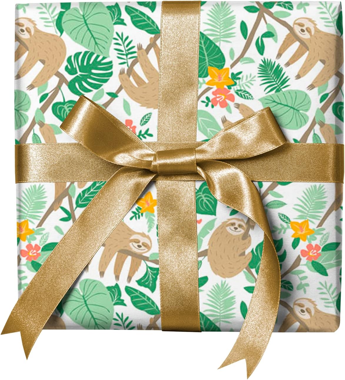 Amazon.com: Sloth Baby Folded Gift Wrap, 10 Feet Folded Wrapping Paper ...