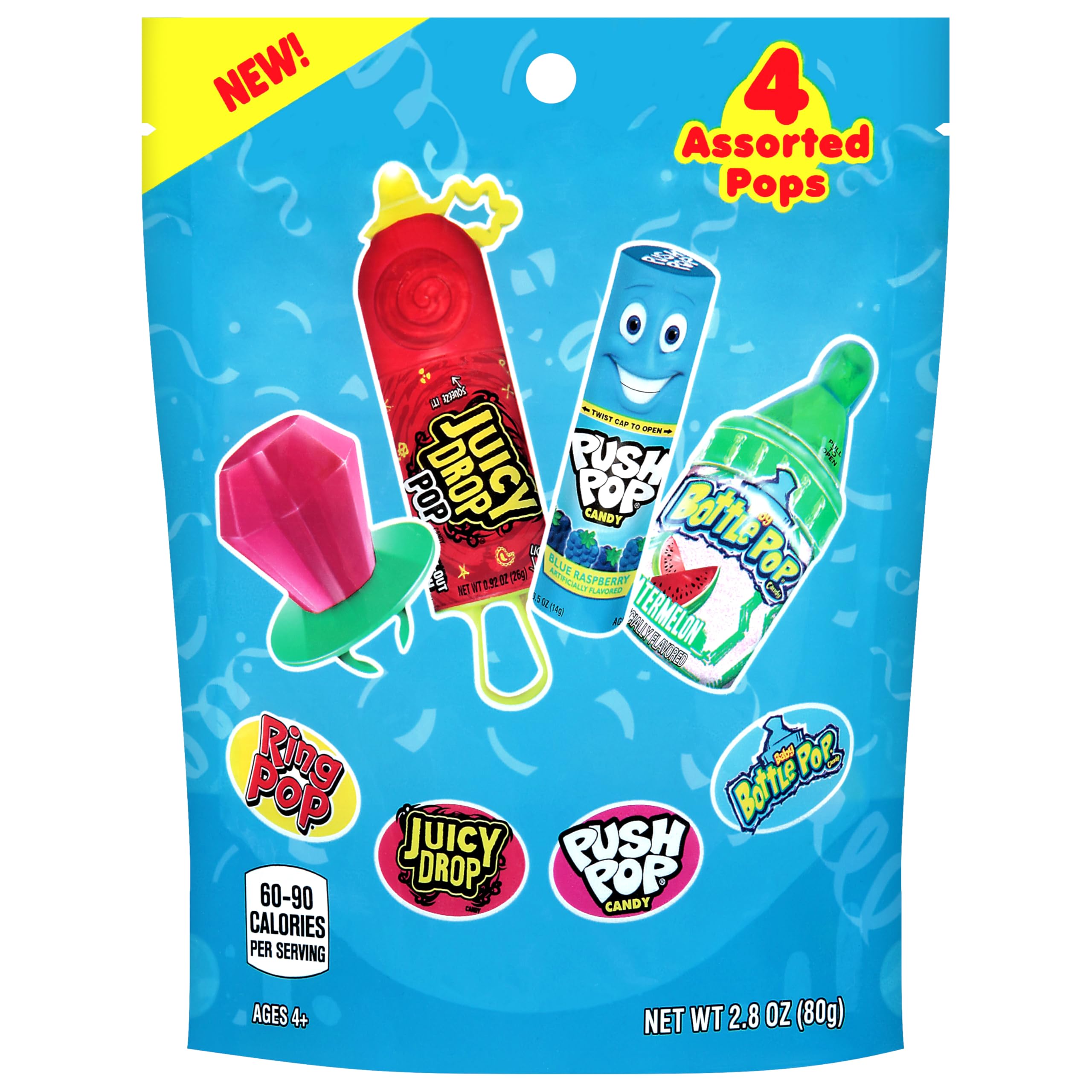 Snapklik.com : Candy Variety Pack - 4 Count Assorted Lollipops - Ring ...