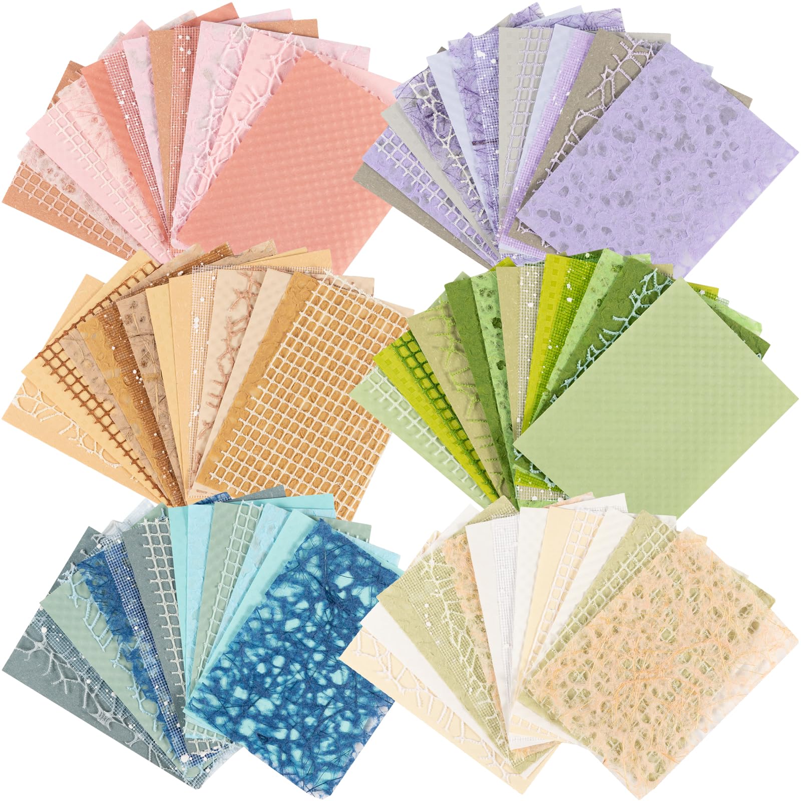Amazon.com : 96 Sheets Scrapbook Paper, Textured Scrapbooking Paper ...