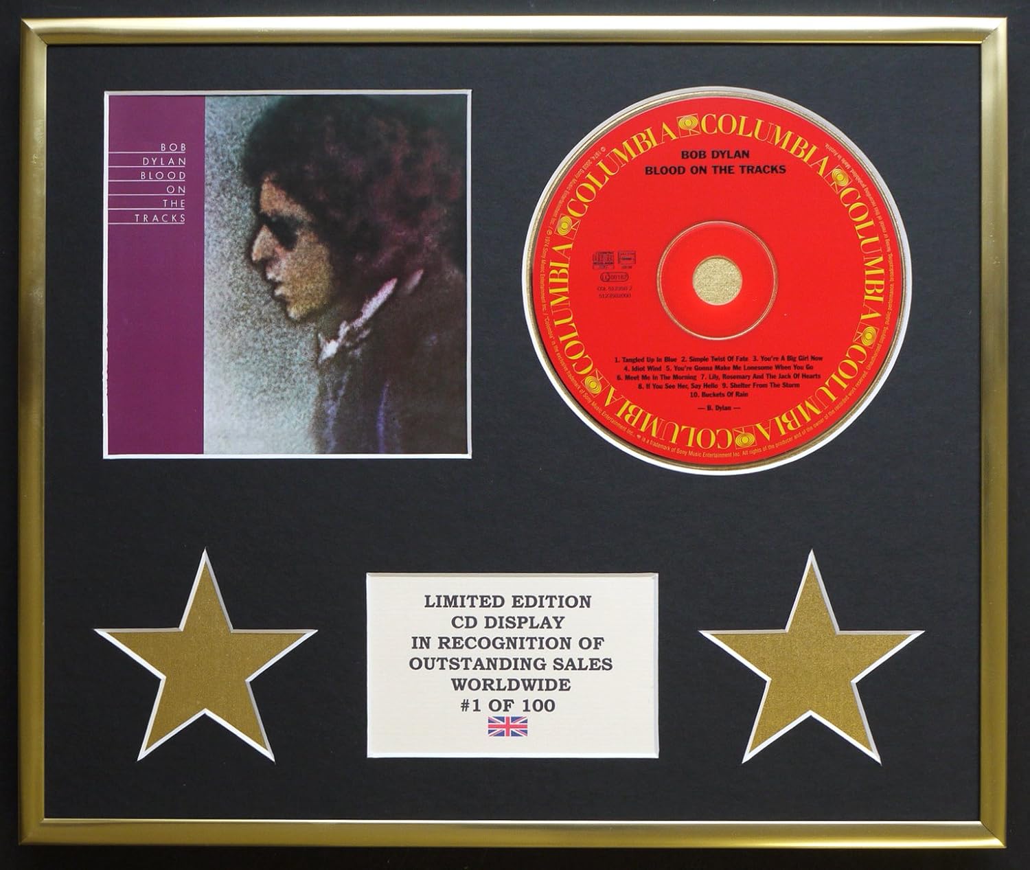 BOB DYLAN/CD DISPLAY/LIMITED EDITION/COA/BLOOD ON THE TRACKS – BigaMart
