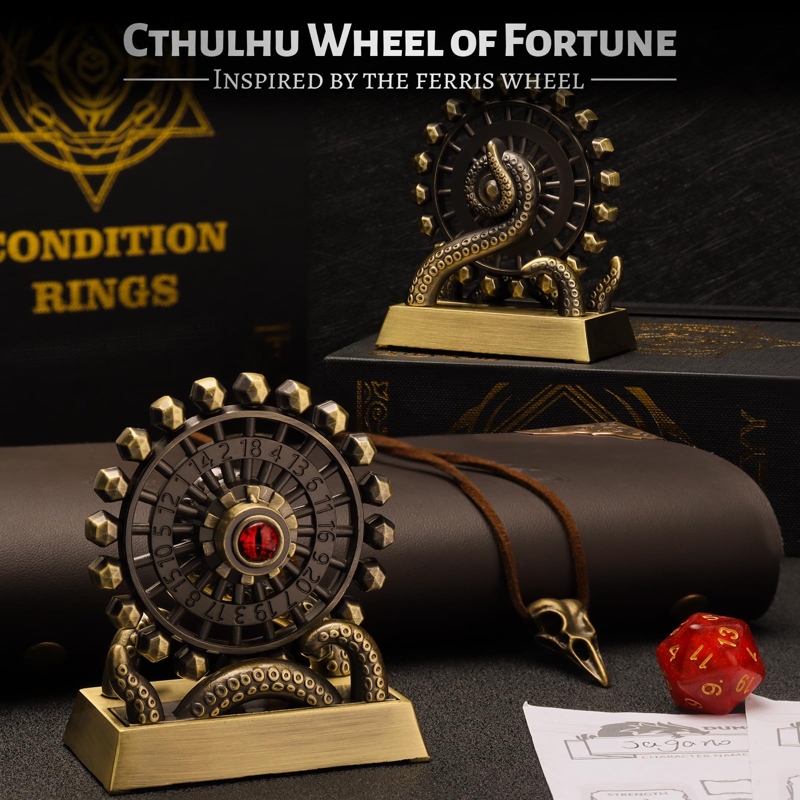 Snapklik.com : CZYY Ferris Wheel D20 Metal Spinning Dice - Fidget ...