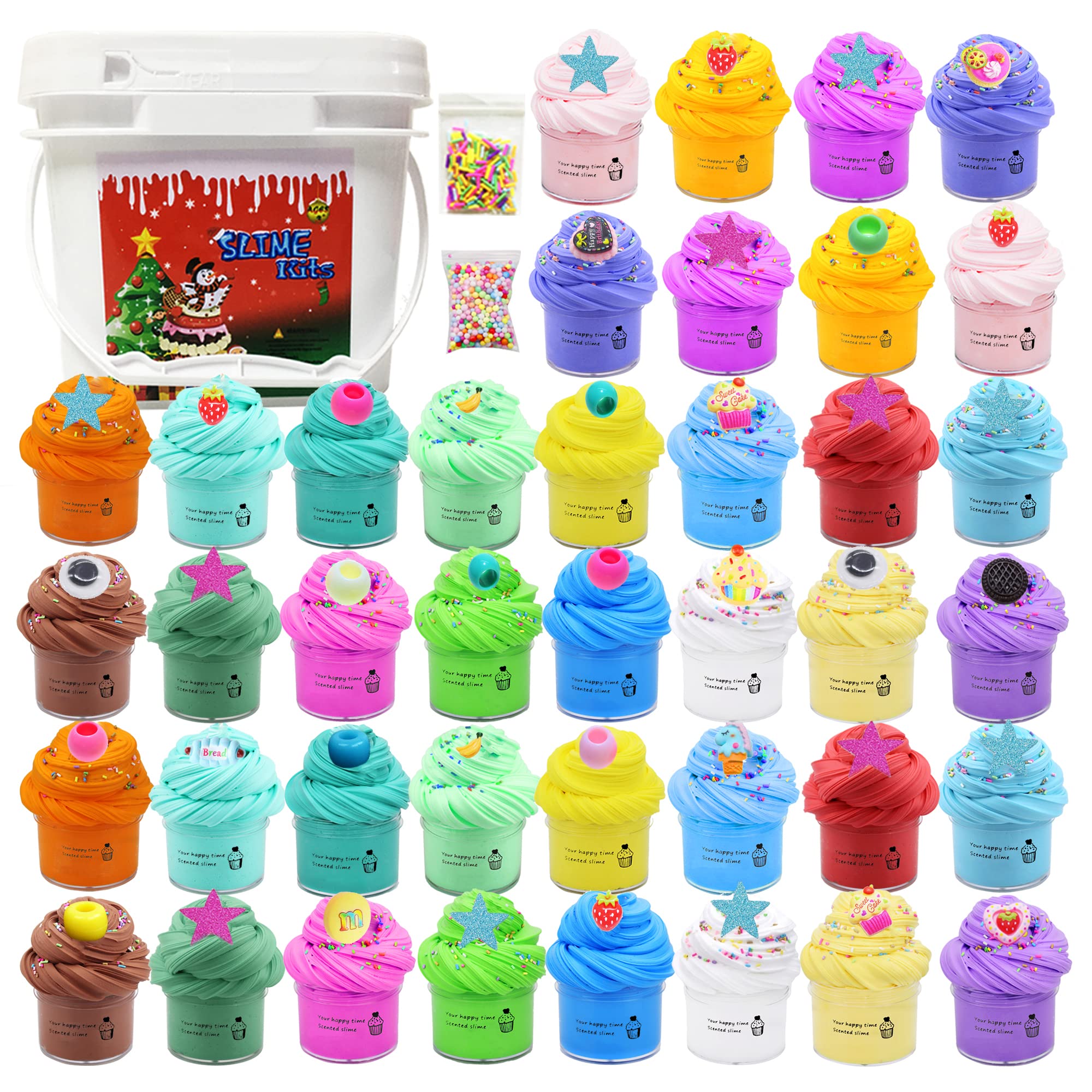 Buy 40 Pack Party Slime Kit,Butter Slime Kit for Girls,Super Soft and ...