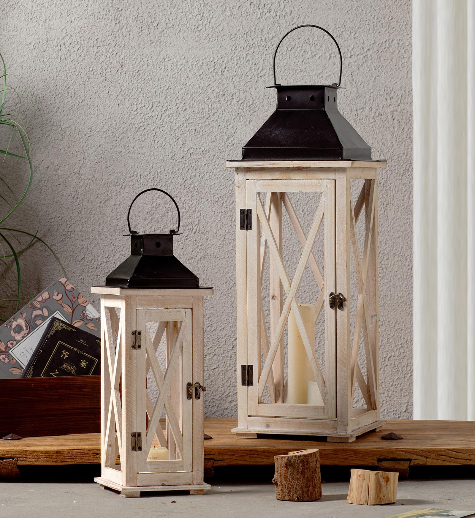 Rustic Large Outdoor Lanterns Rustic Reclaimed Wood And Metal Lanterns