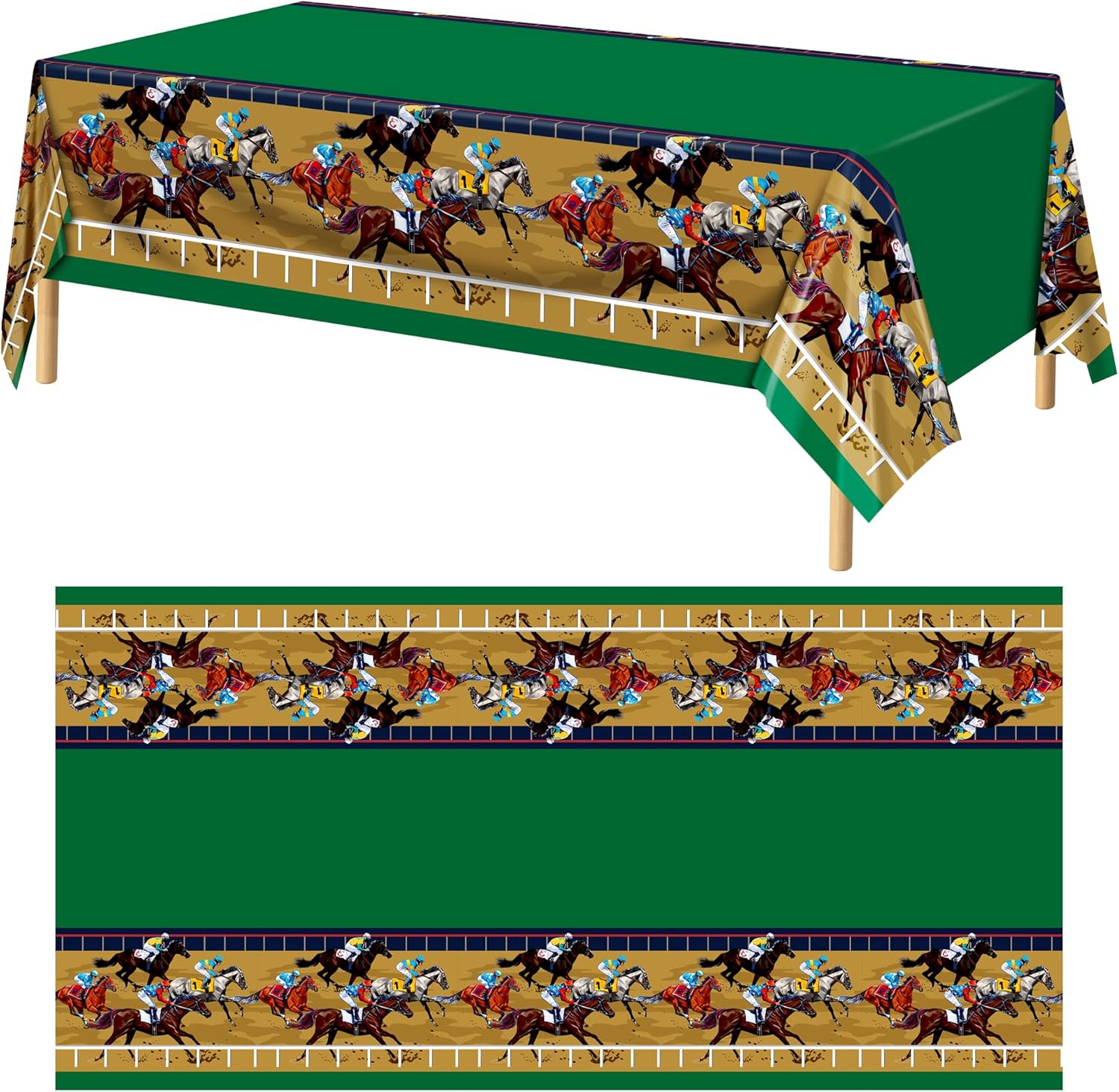 Amazon.com: durony Horse Party Tablecloth Decorations Waterproof Horse ...