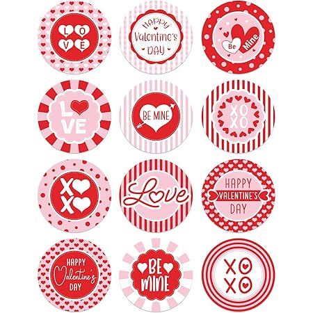 Amazon.com: WhatSign 36Pcs Valentines Day Stickers Valentine Labels ...