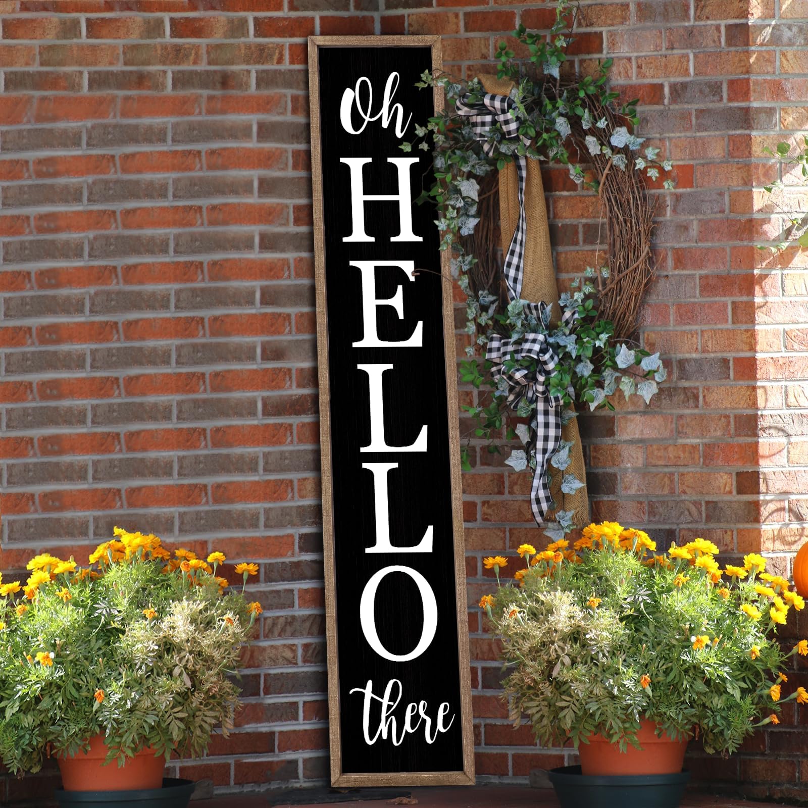 Amazon.com : Home Sweet Home Sign for Front Door, Wood Rustic Front ...