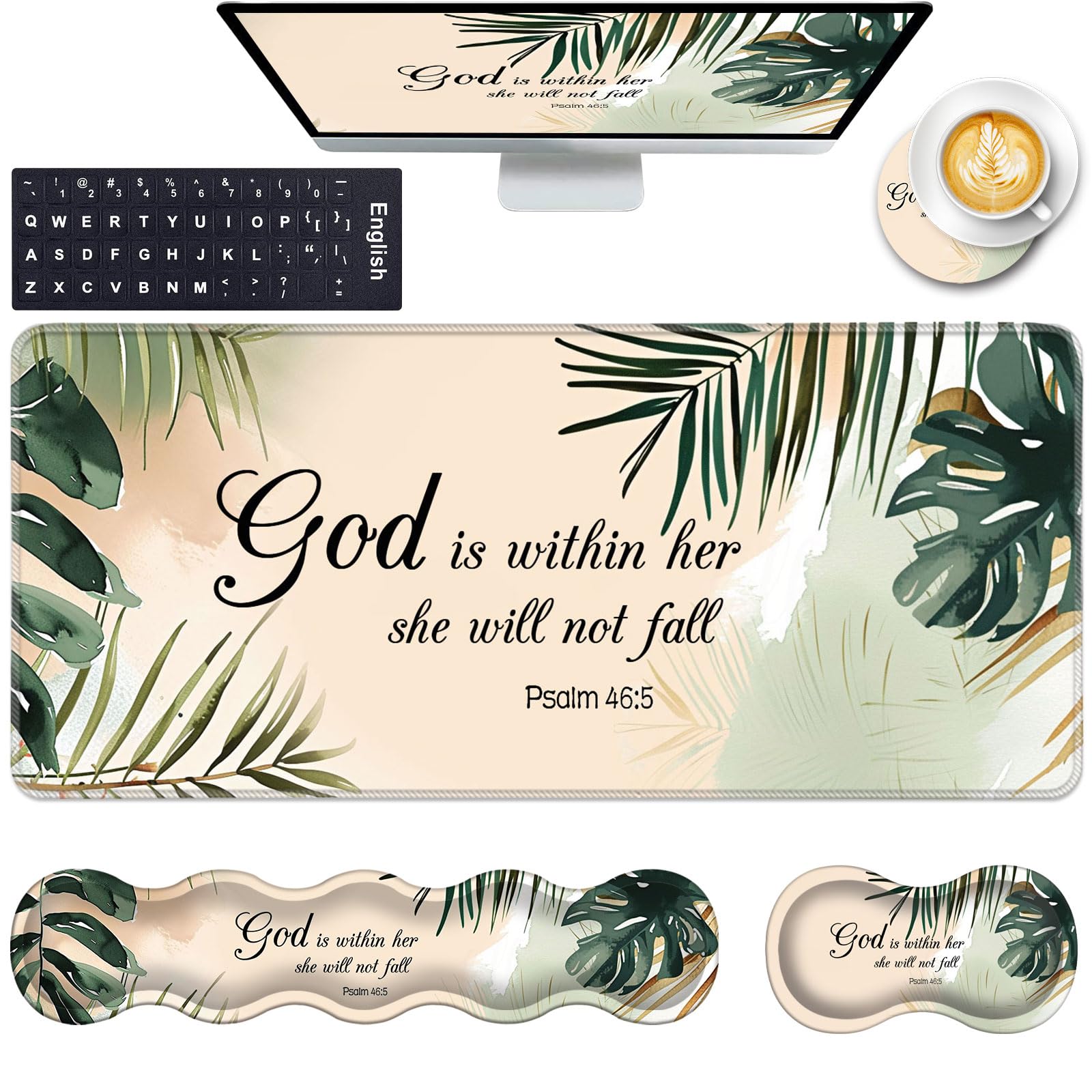 Amazon.com : Keyboard Wrist Rest and Mouse Pad with Wrist Support Set ...