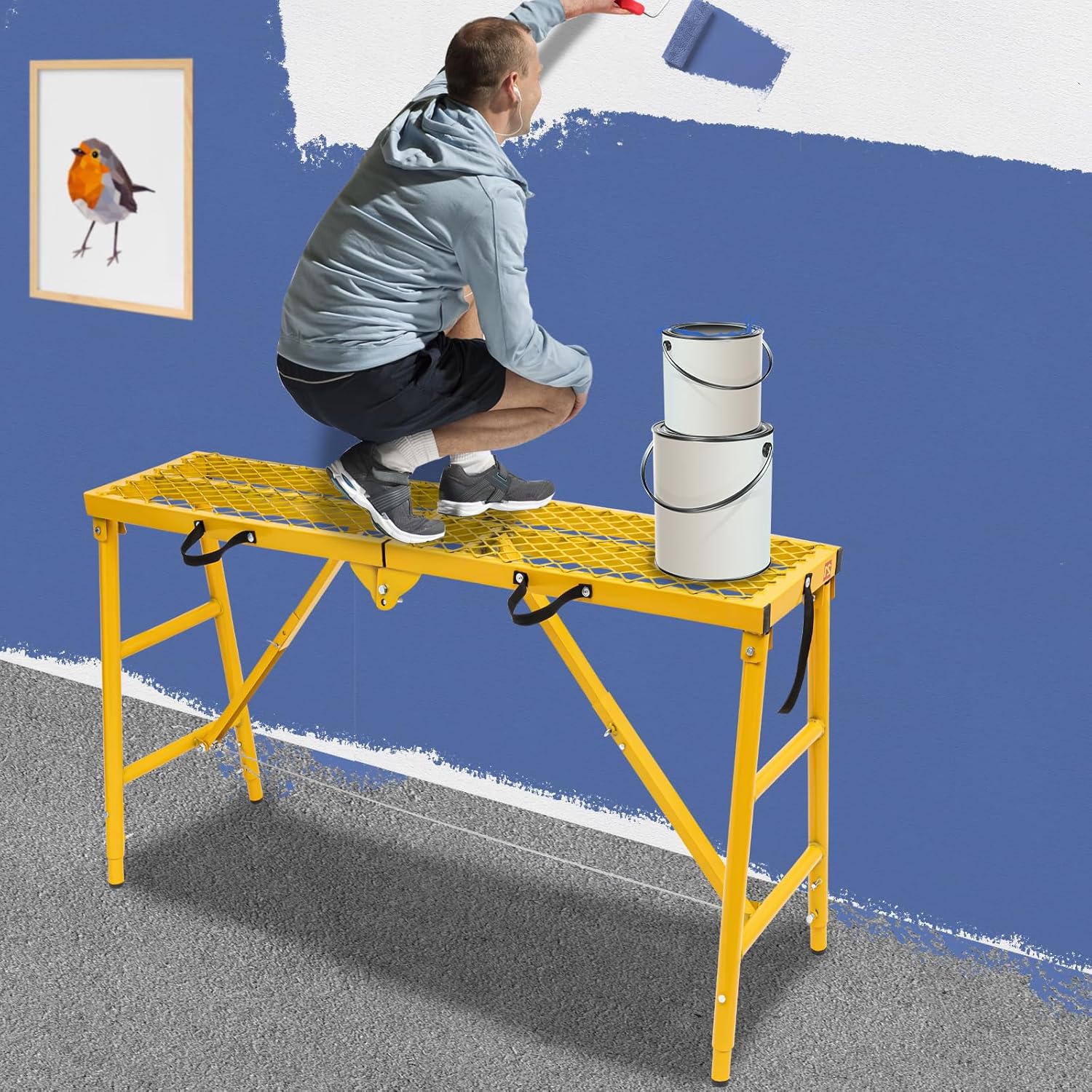 Portable Work Platform, Adjustable Height, for Indoor Home Decoration ...